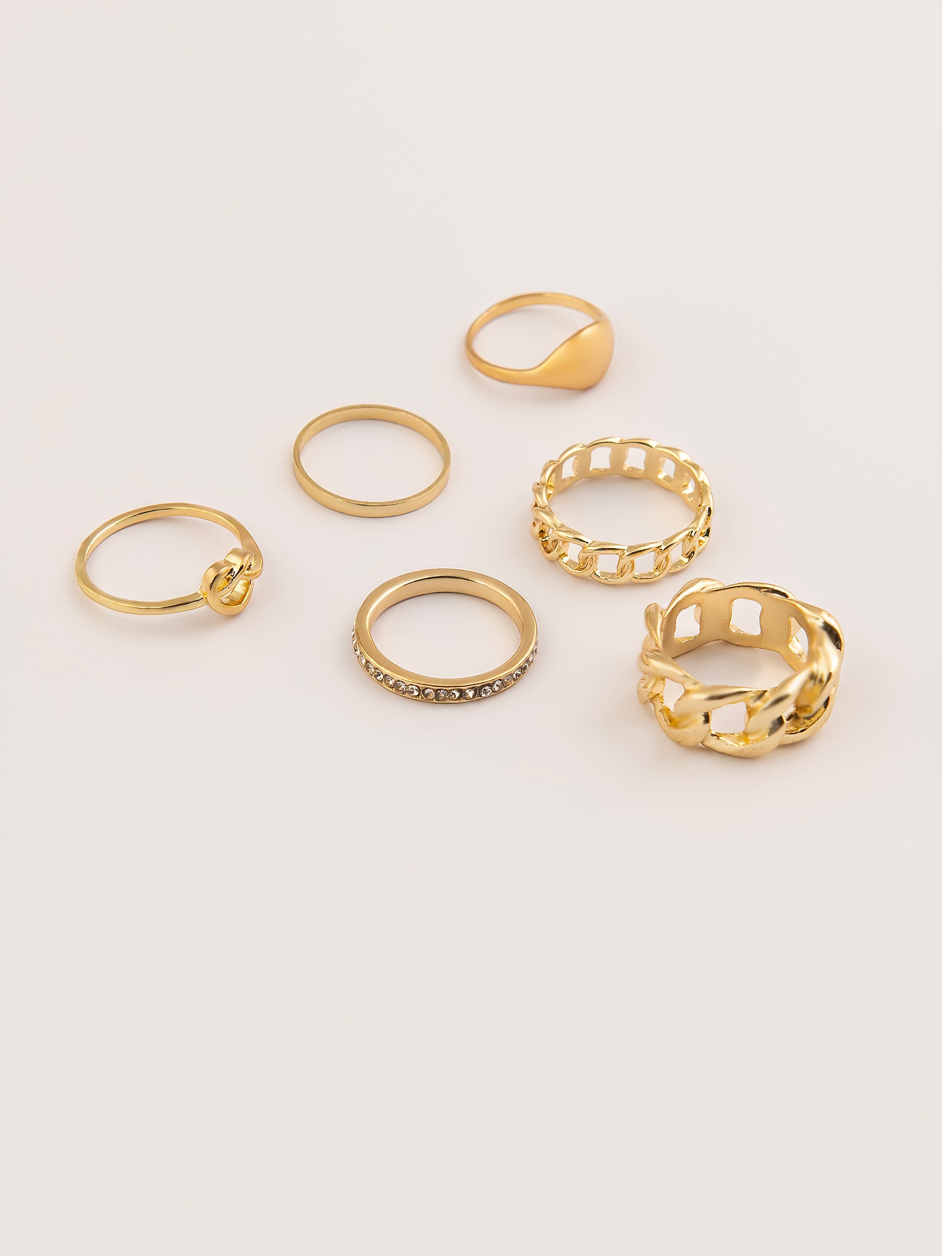 Metallic Loop Rings Set – Limelightpk