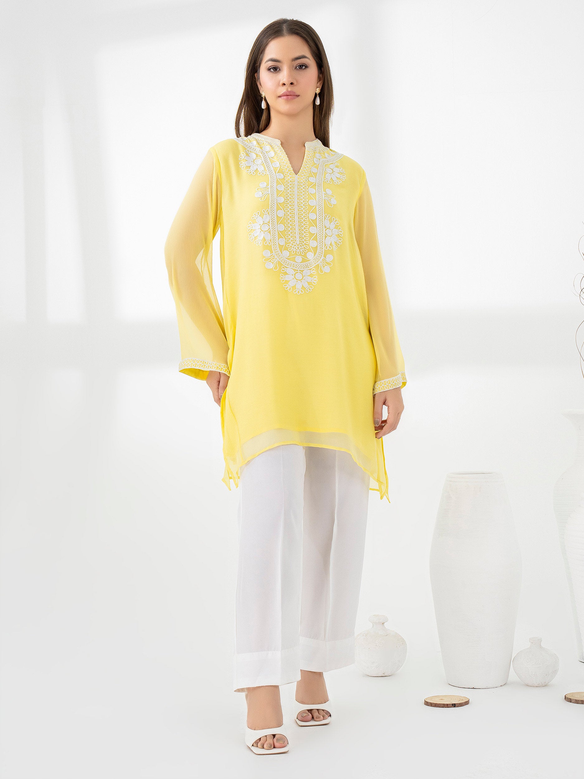 Embroidered Short Kurti – Limelightpk