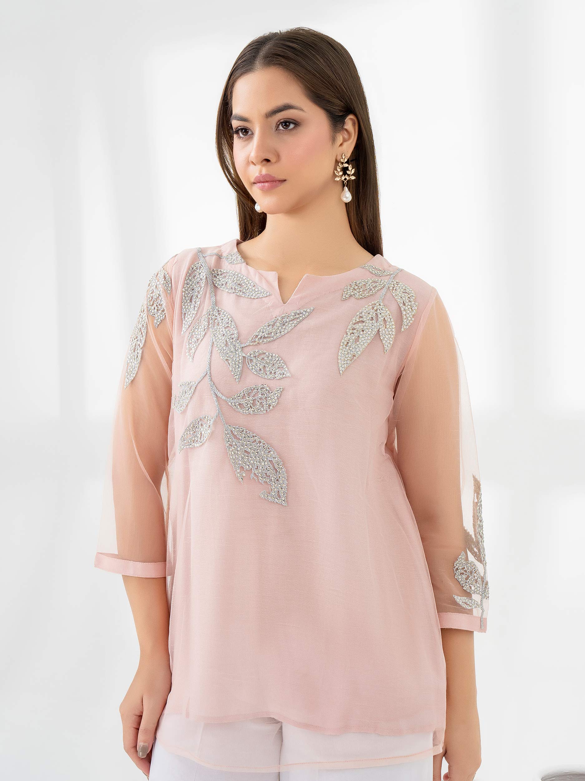 Embroidered Short Kurti – Limelightpk
