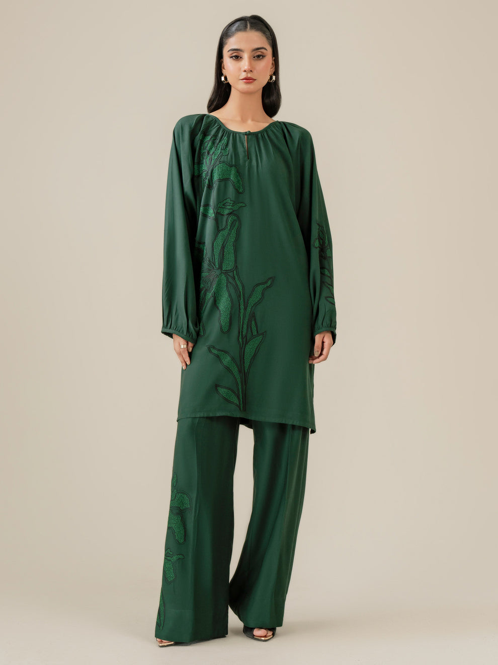 2 Piece Stone Suit-Embroidered (Pret) – Limelightpk