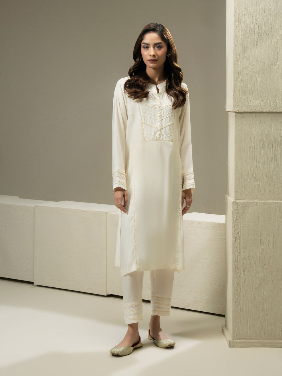 2 Piece Viscose Suit-Dyed (Pret) – Limelightpk