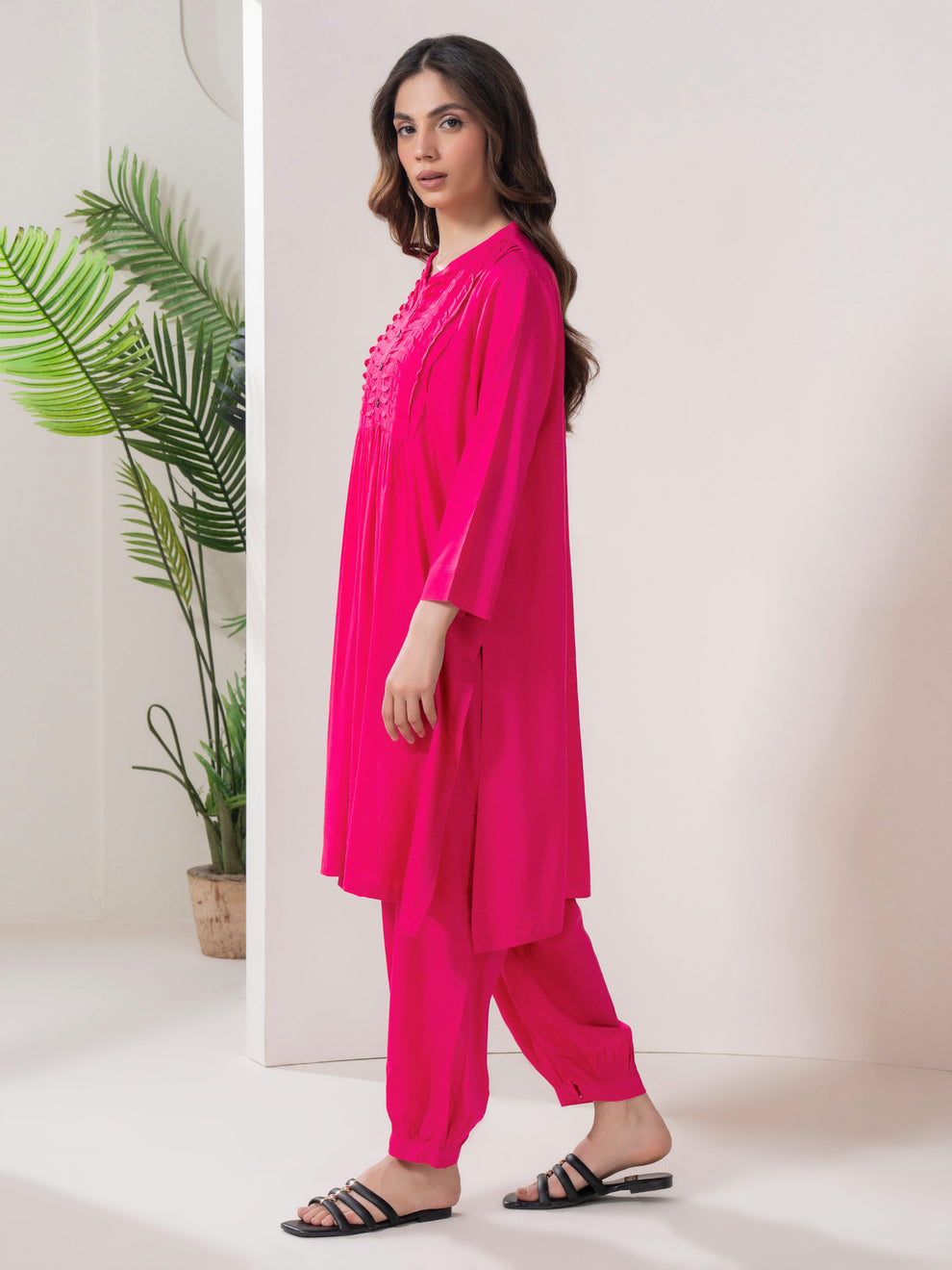 2 Piece Viscose Suit-Dyed (Pret) – Limelightpk