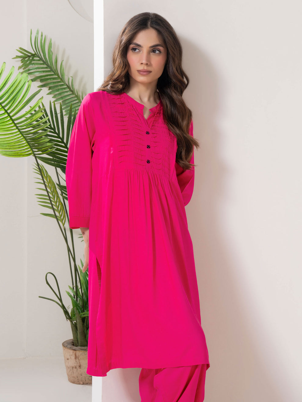 2 Piece Viscose Suit-Dyed (Pret) – Limelightpk