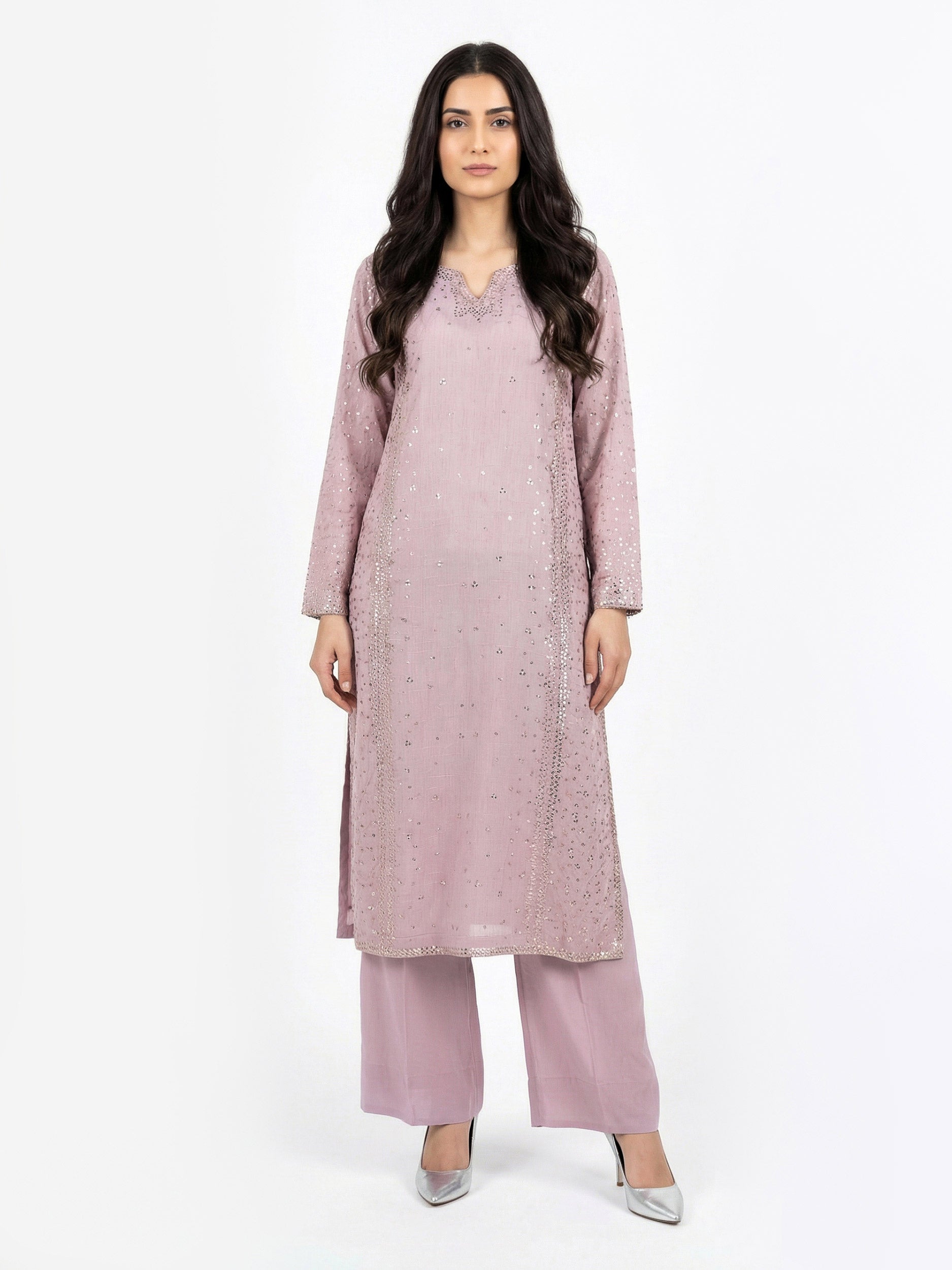 2 Piece Glitter Lawn- Embroidered (Pret) – Limelightpk