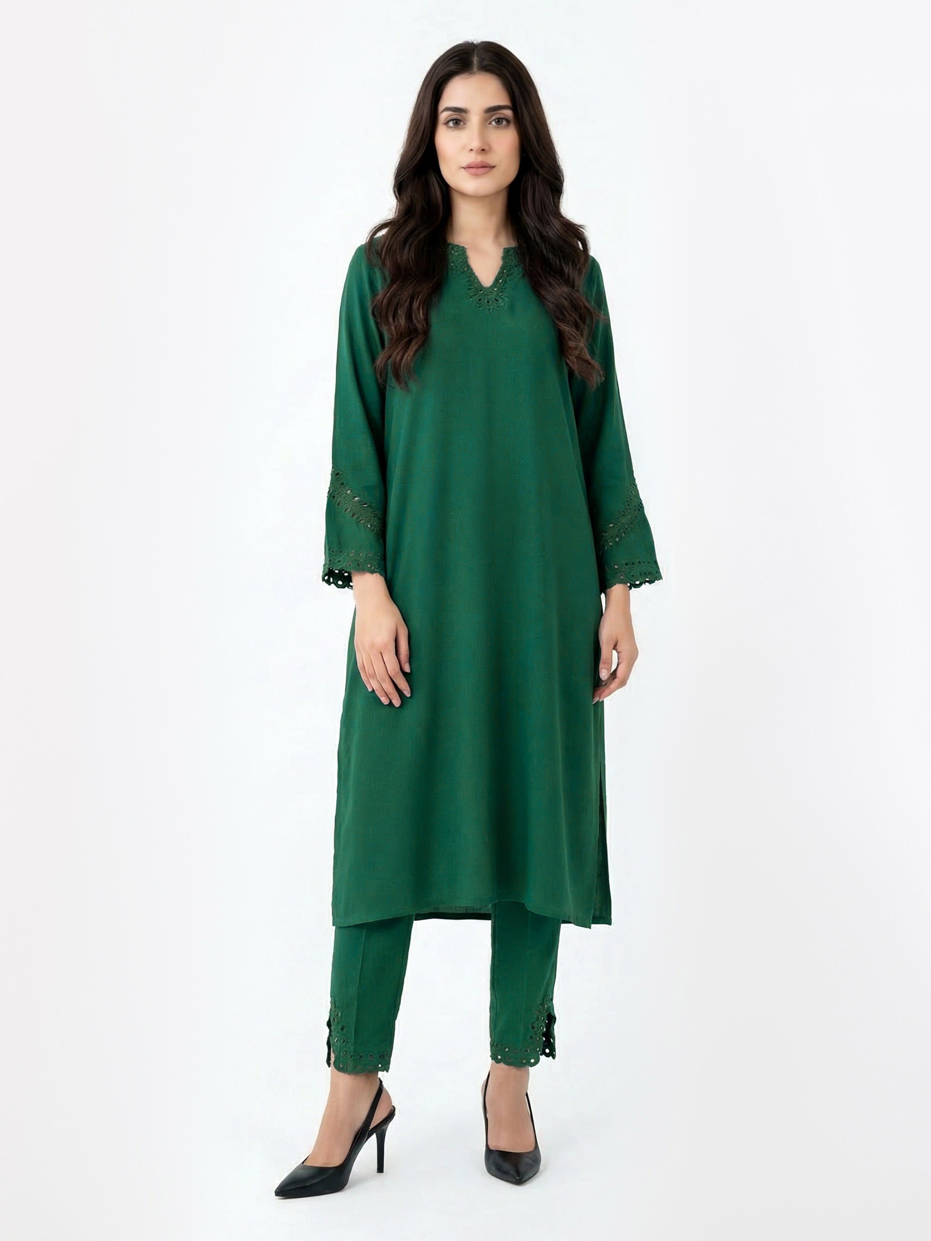 2 Piece Premium Silk Suit- Embroidered (Pret) – Limelightpk