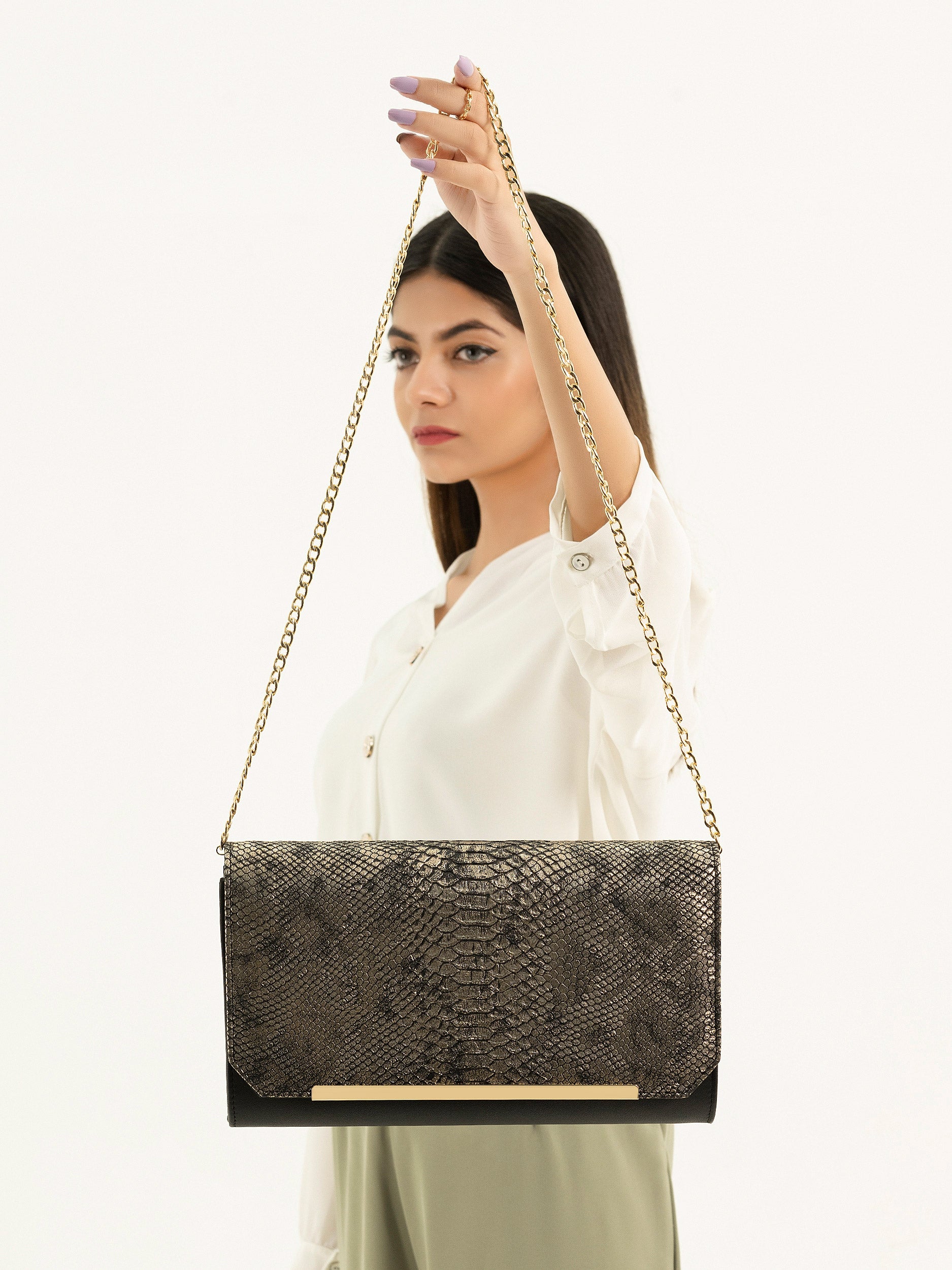 Snake Print Clutch – Limelightpk