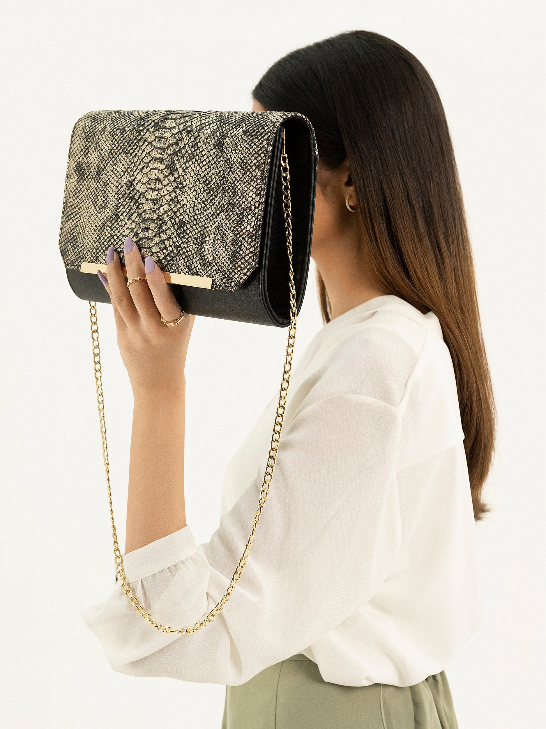 Snake Print Clutch – Limelightpk