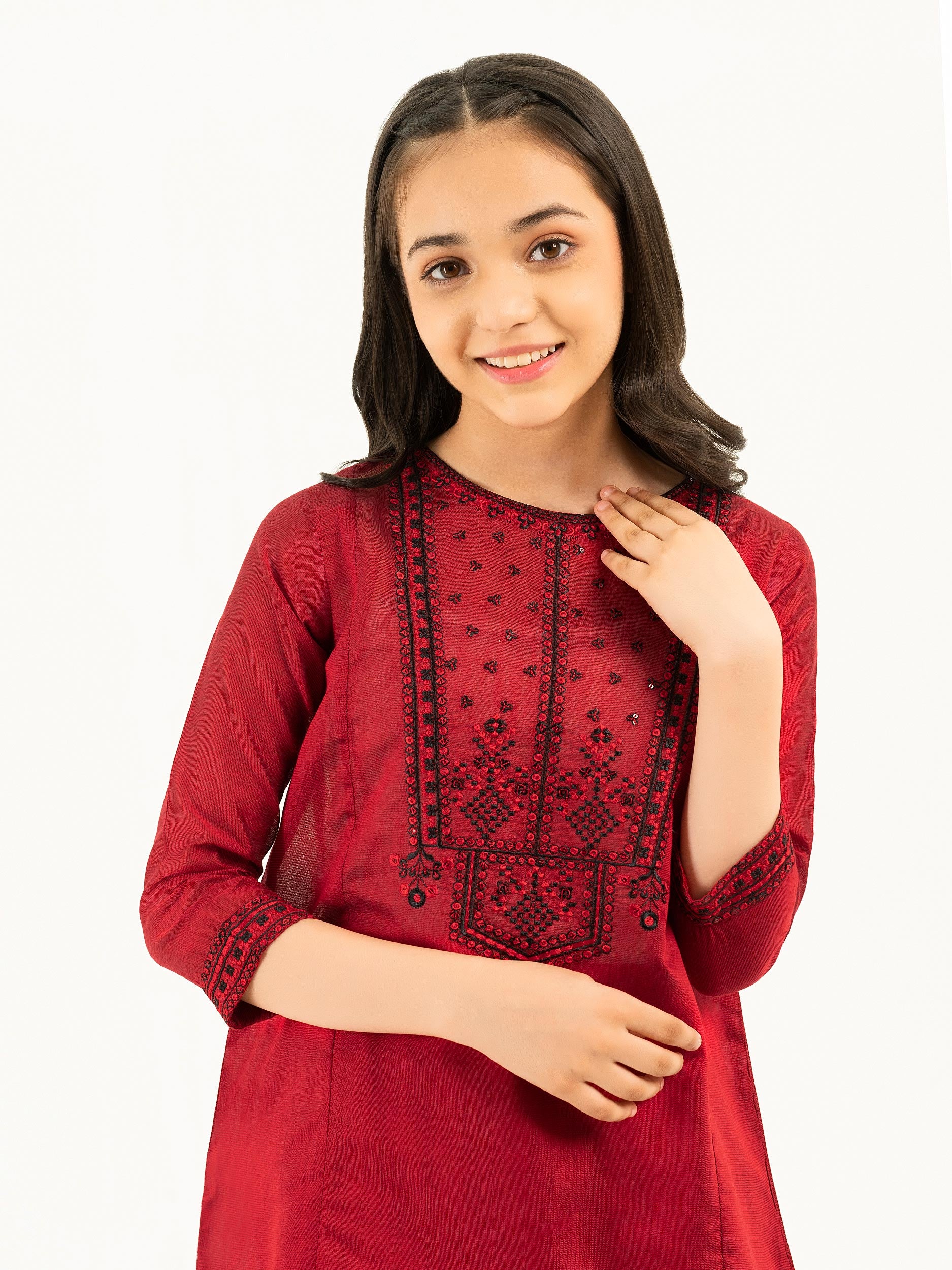 2 Piece Net Suit-Embroidered (Pret) – Limelightpk