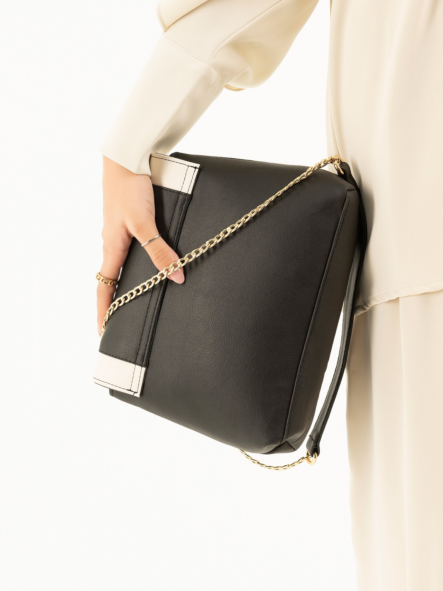 Two-Tone Handbag – Limelightpk