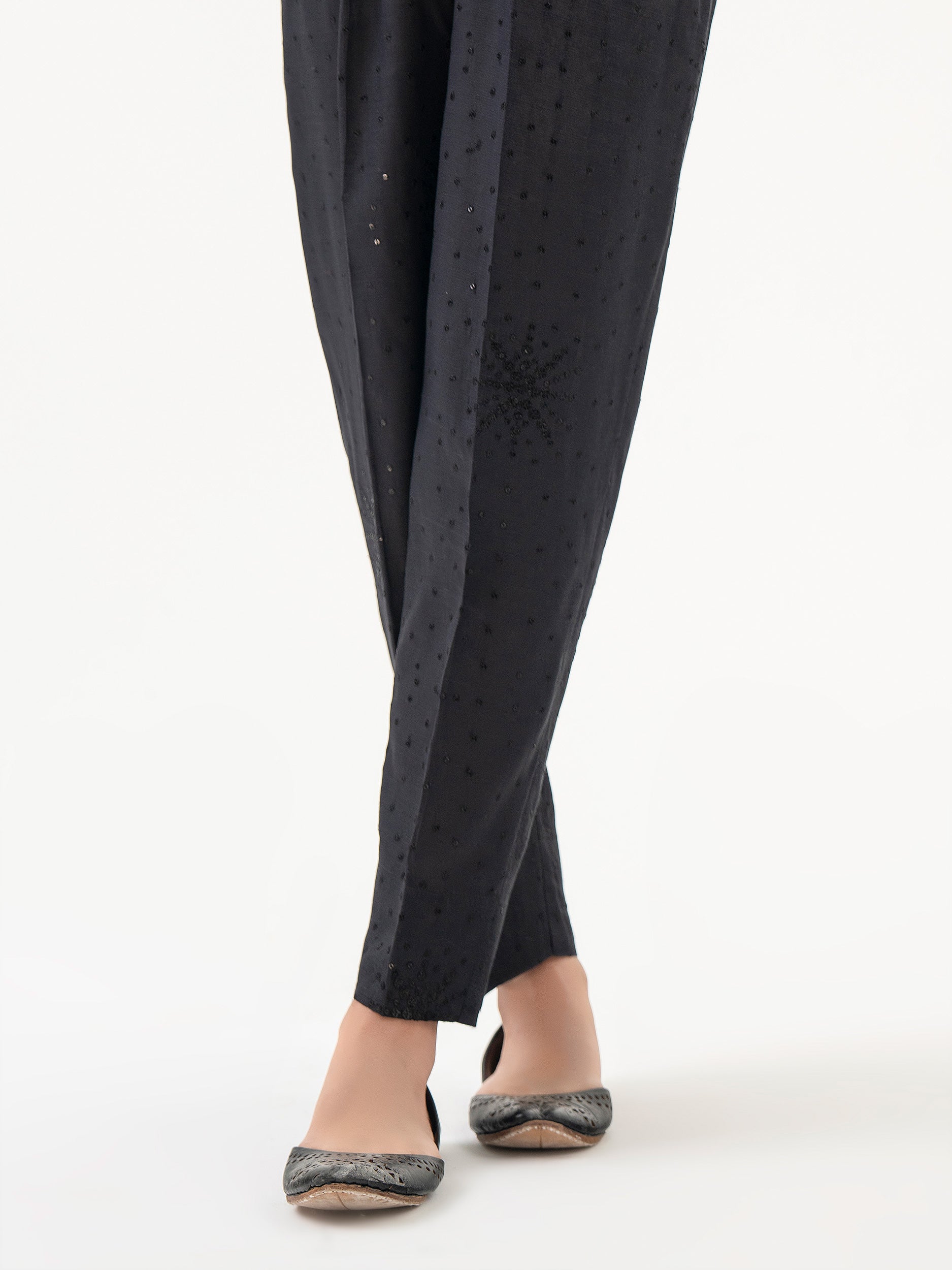 Embroidered Raw Silk Trouser (Pret) – Limelightpk