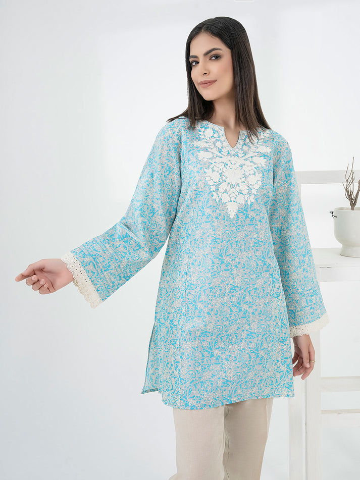 Cambric Kurti-Embroidered (Pret) – Limelightpk