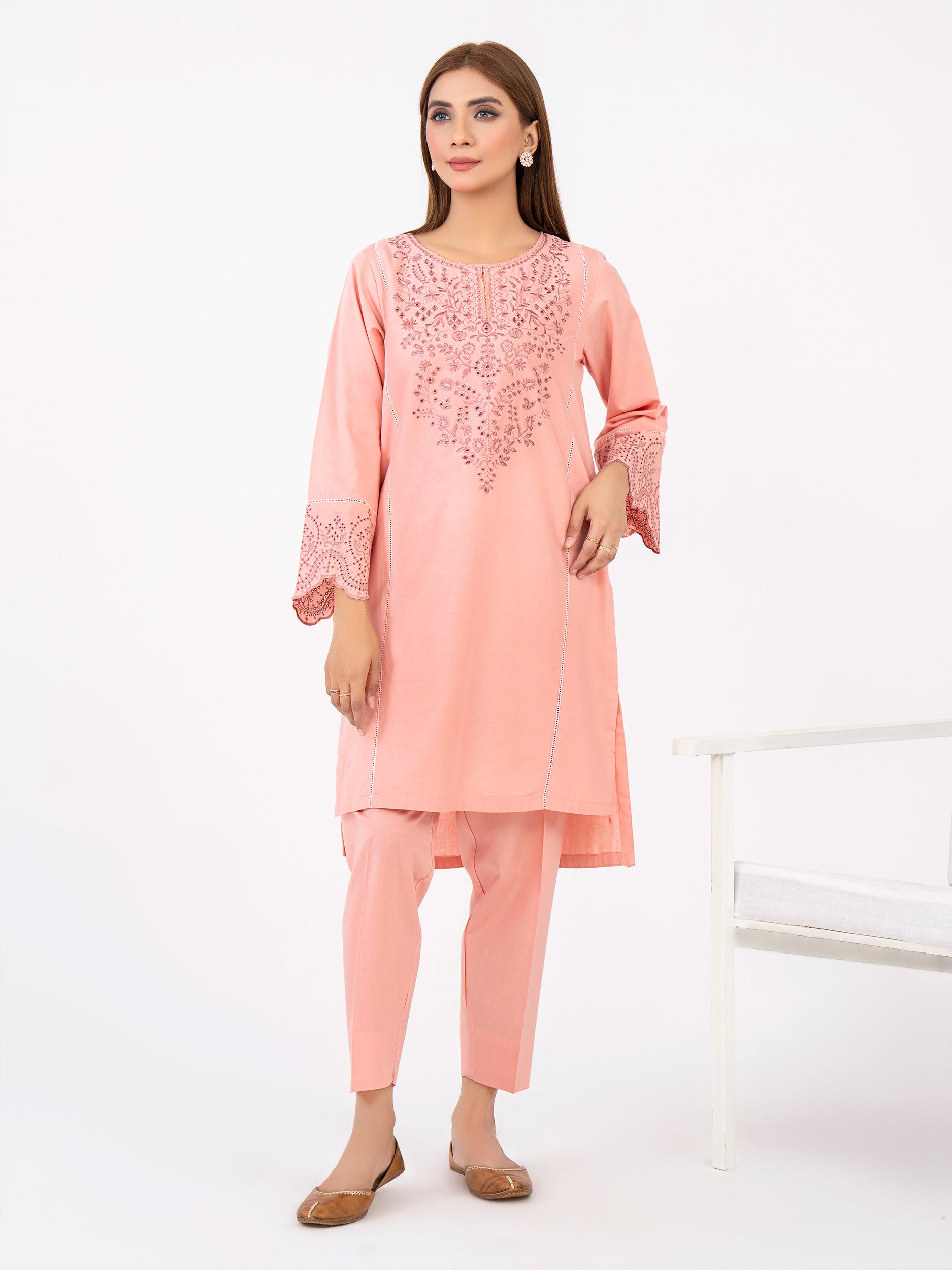 2 Piece Winter Cotton Suit-Embroidered(Pret) – Limelightpk