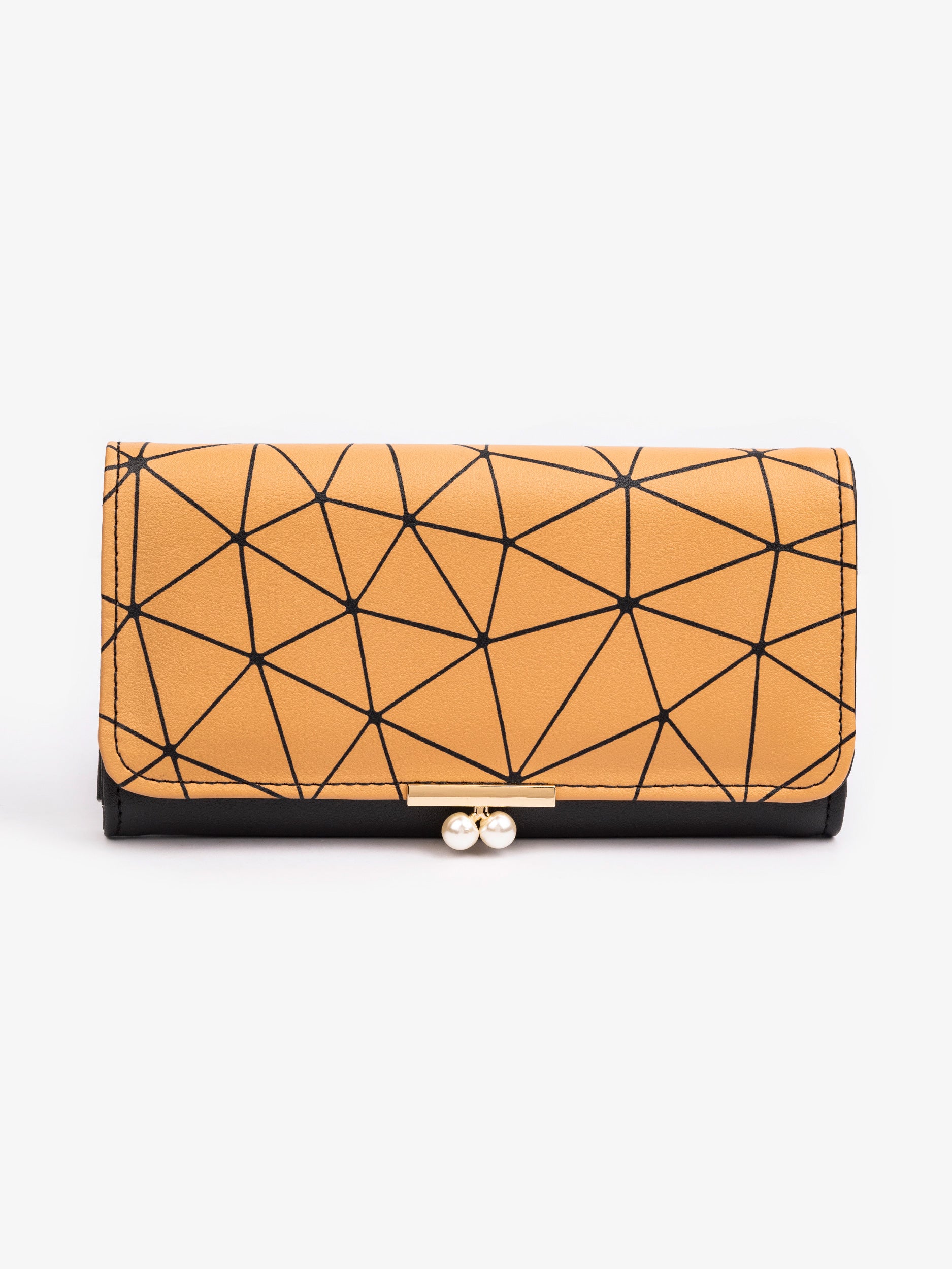 Printed Wallet With Pearls – Limelightpk