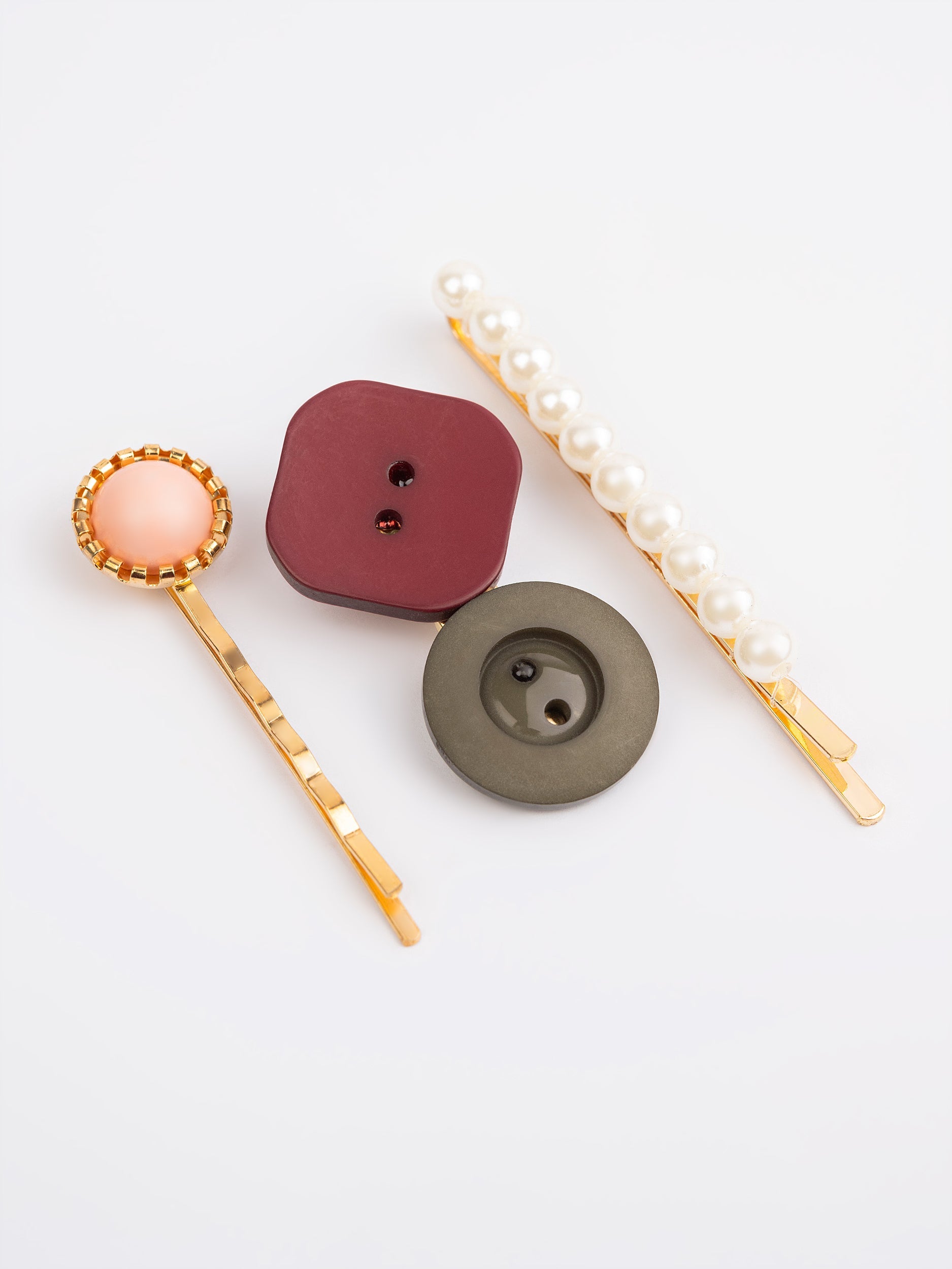 Button Hair Clips – Limelightpk