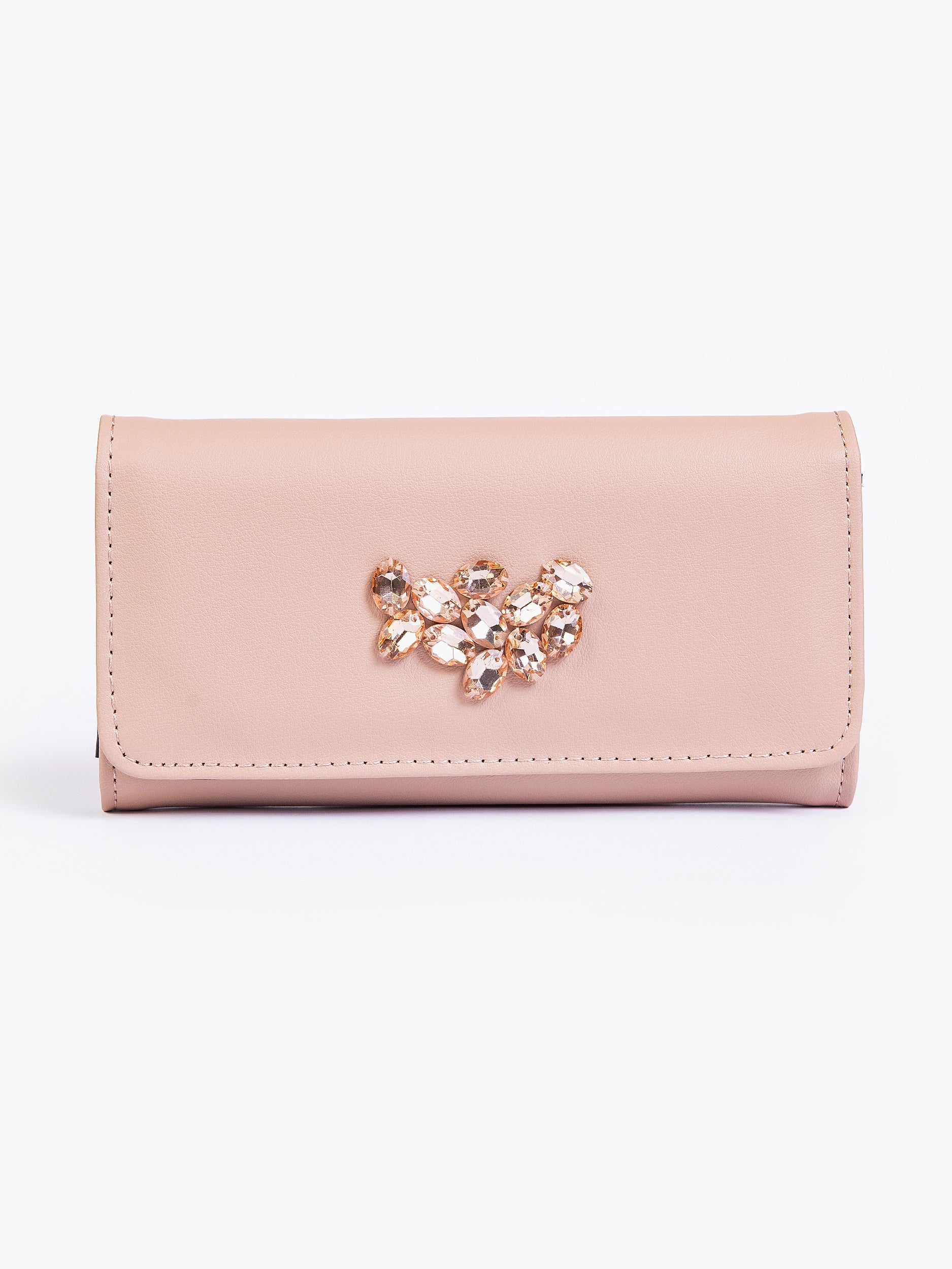 Stone Embellished Wallet – Limelightpk