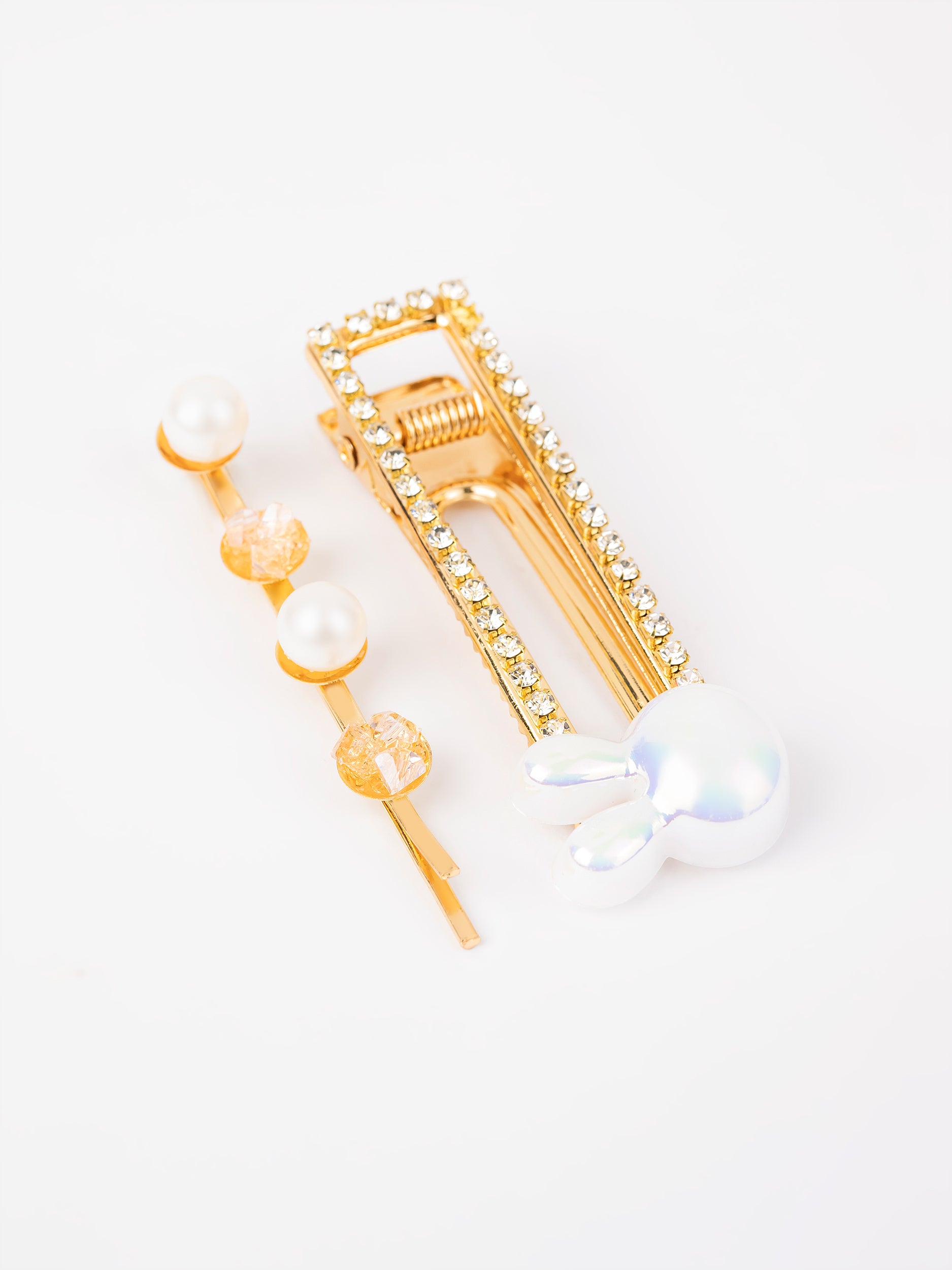 Pear Embellished Hair Clips – Limelightpk