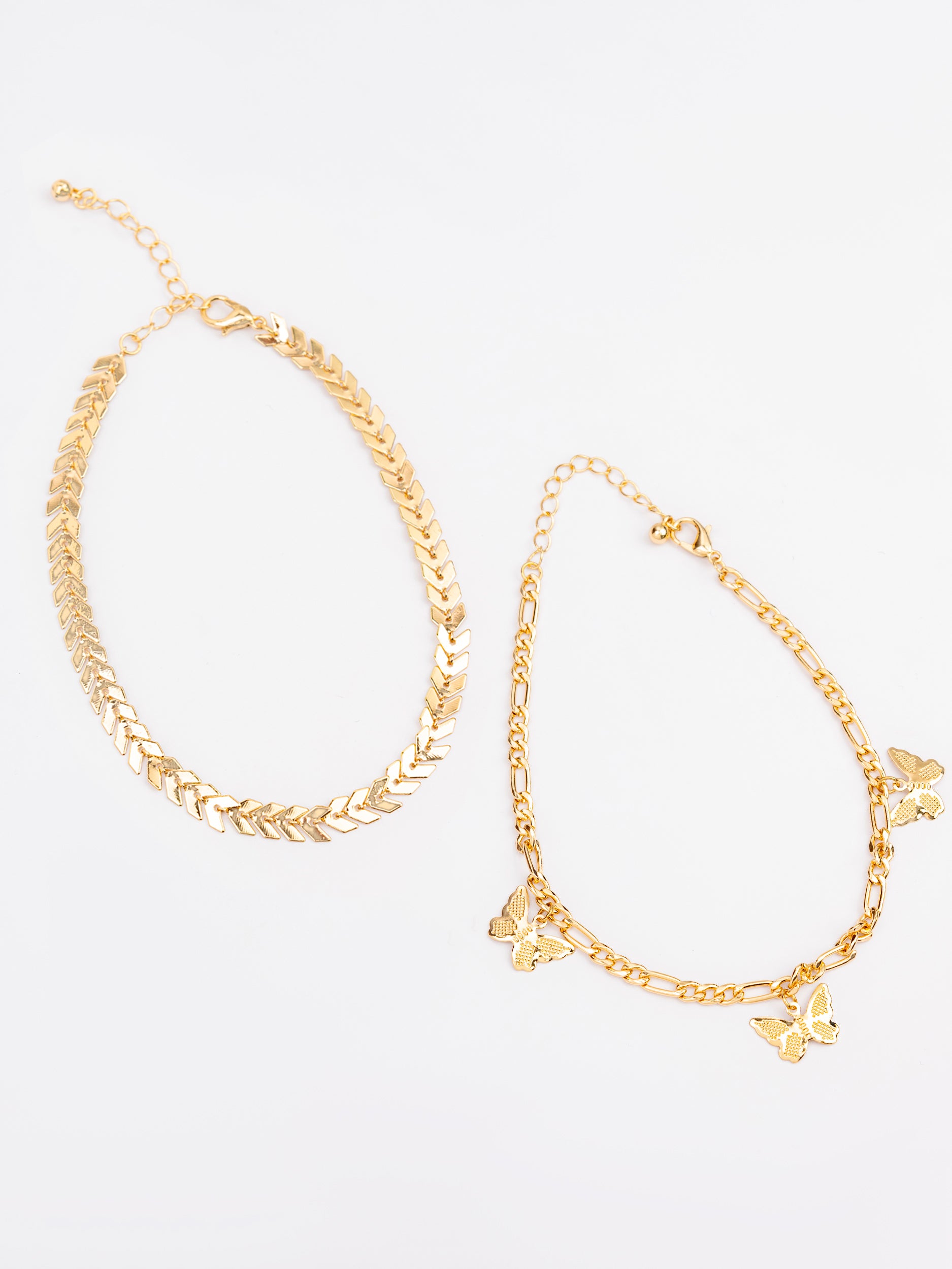 Gold Butterfly Anklet Set – Limelightpk