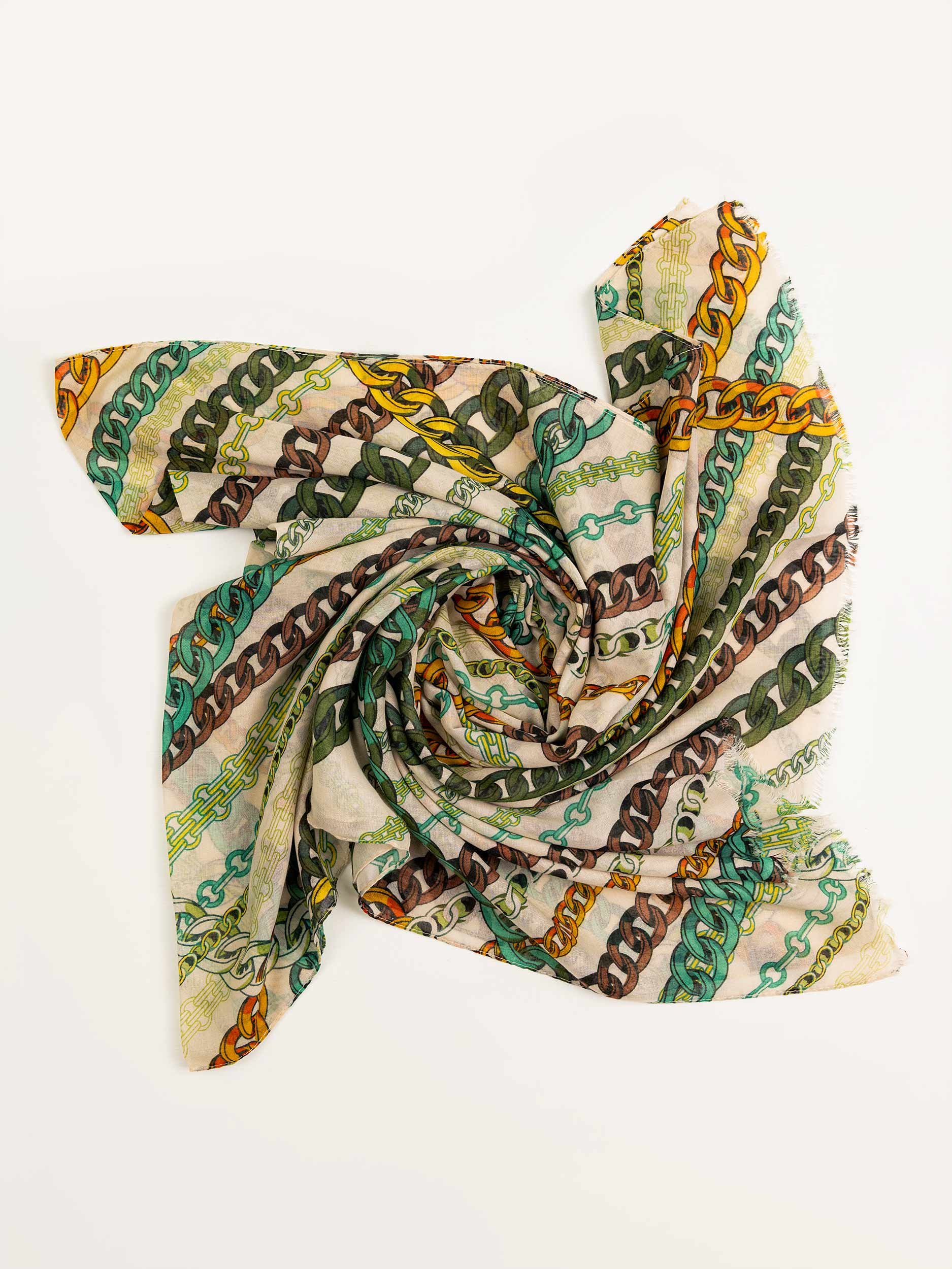 Chain Printed Viscose Scarf – Limelightpk