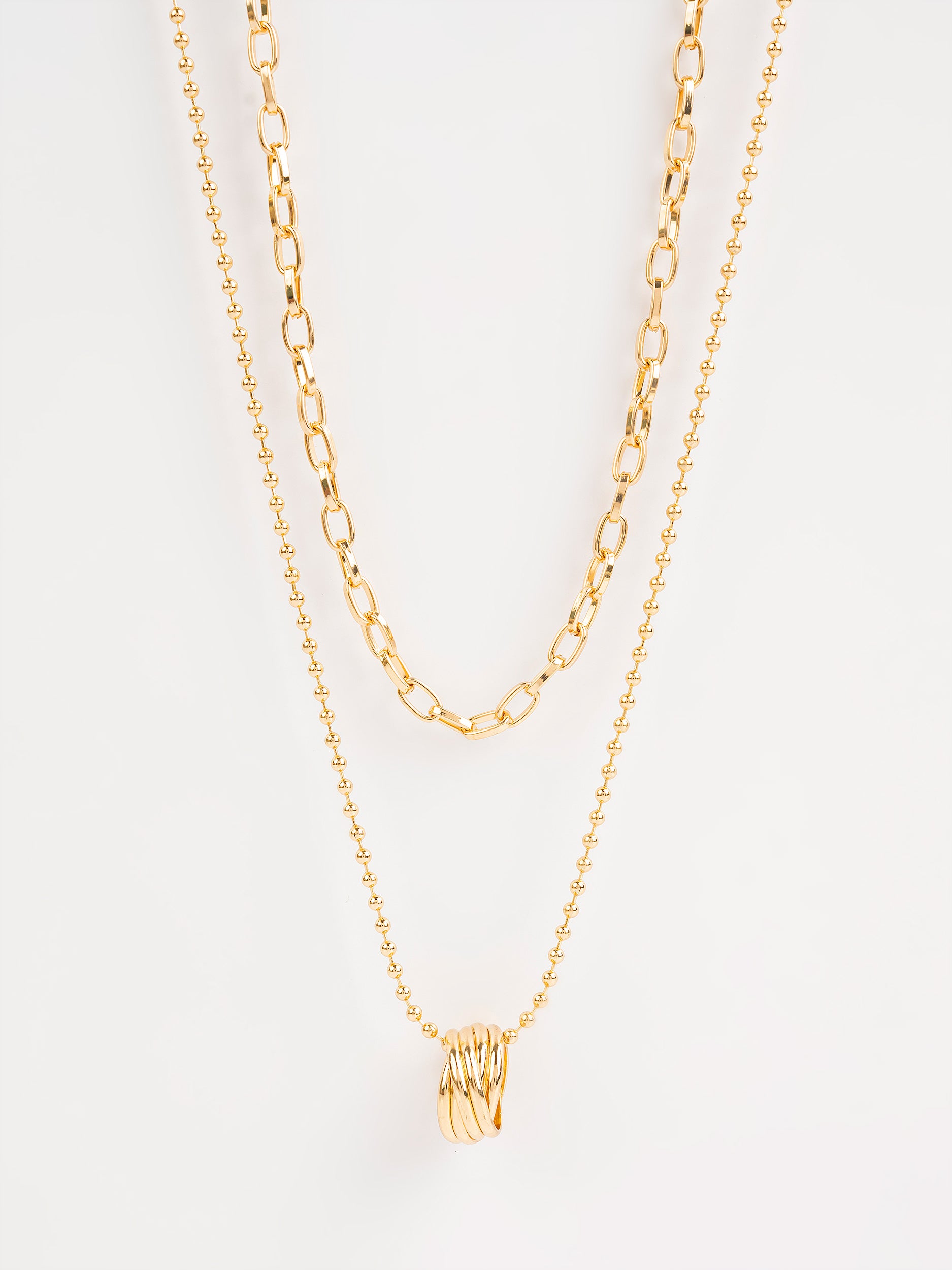 Looped Chain With Ring Necklace – Limelightpk