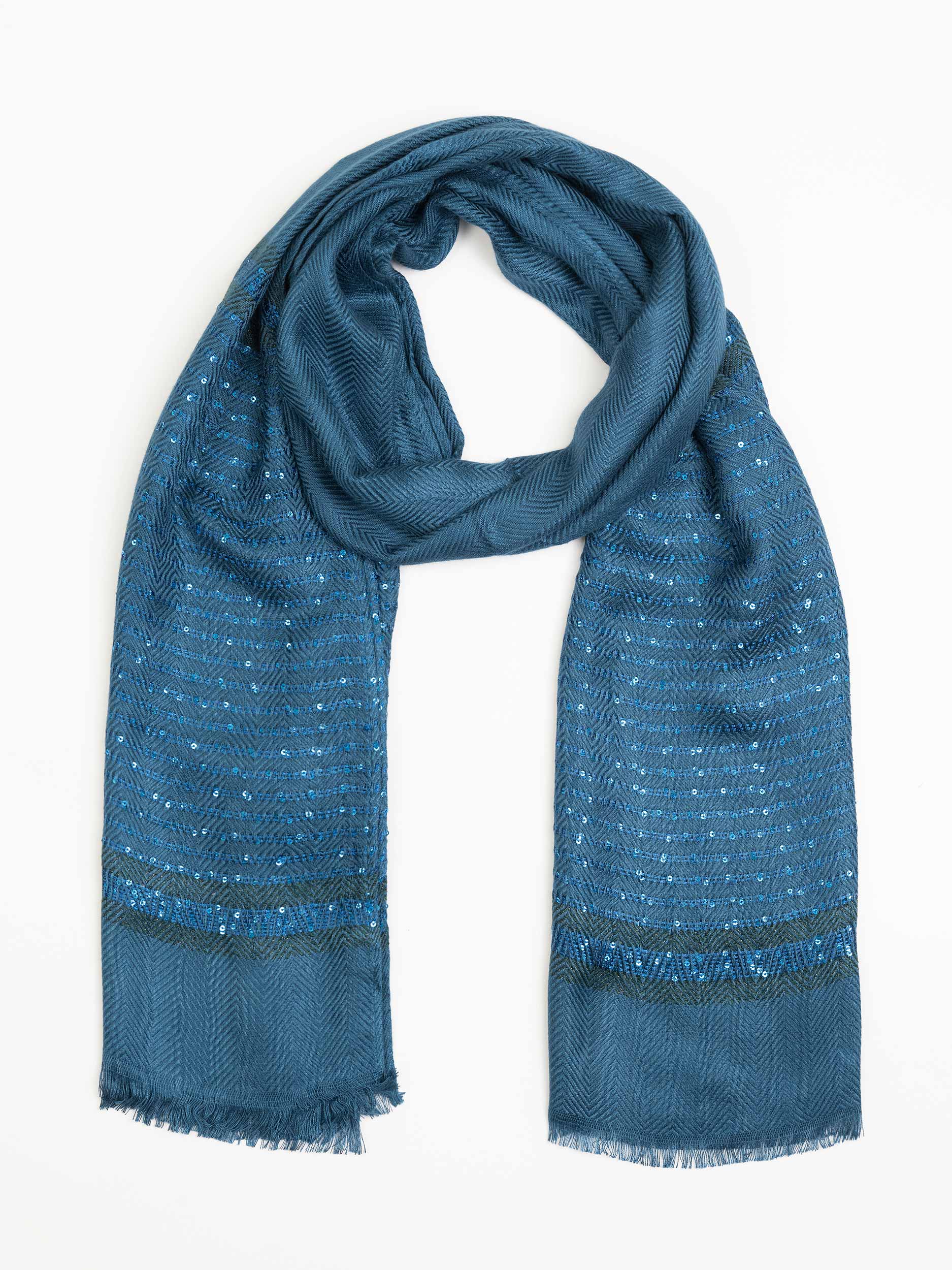 Sequined Woolen Shawl – Limelightpk