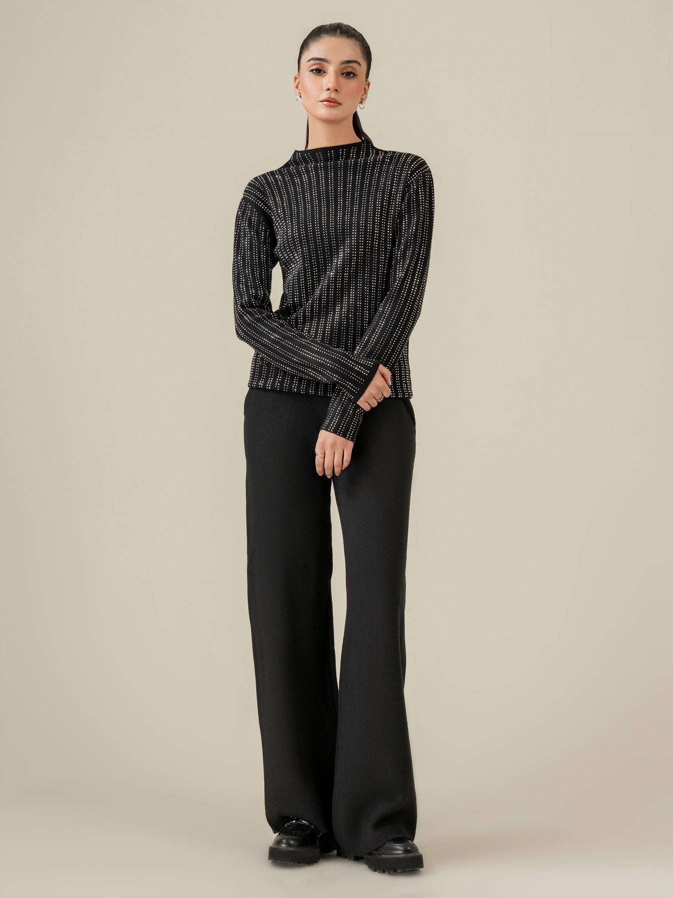 Embellished Woolen Sweater – Limelightpk