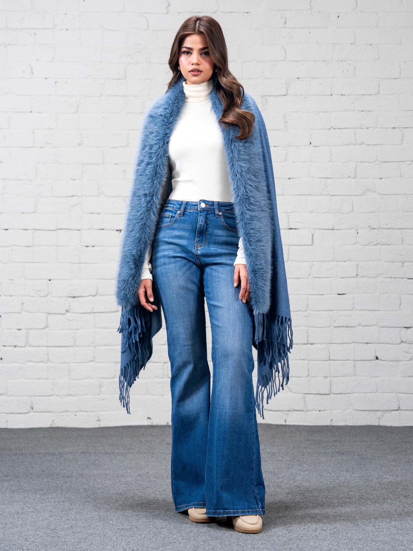 Cape Shawl- Embellished – Limelightpk