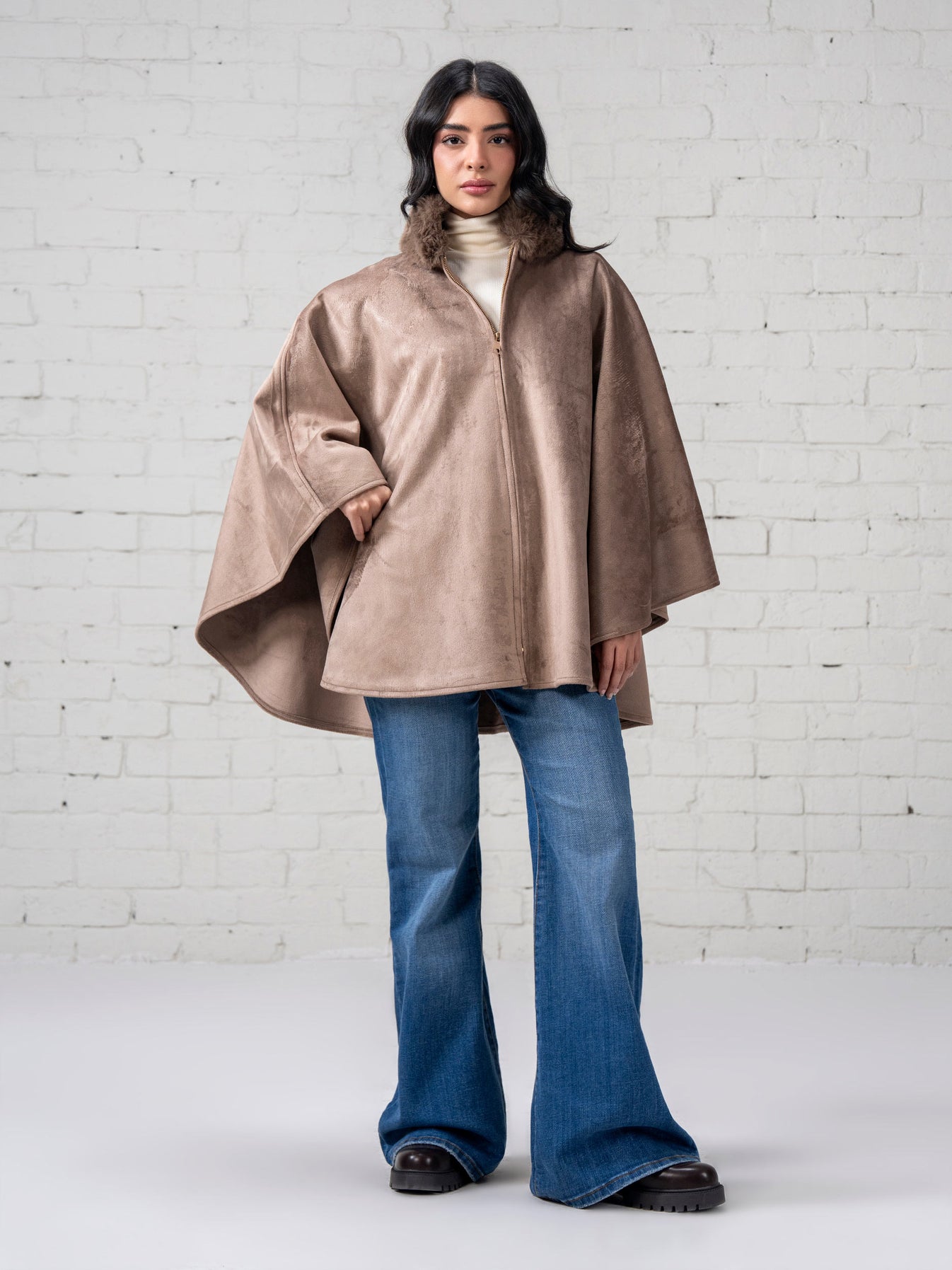 Suede Cape – Limelightpk