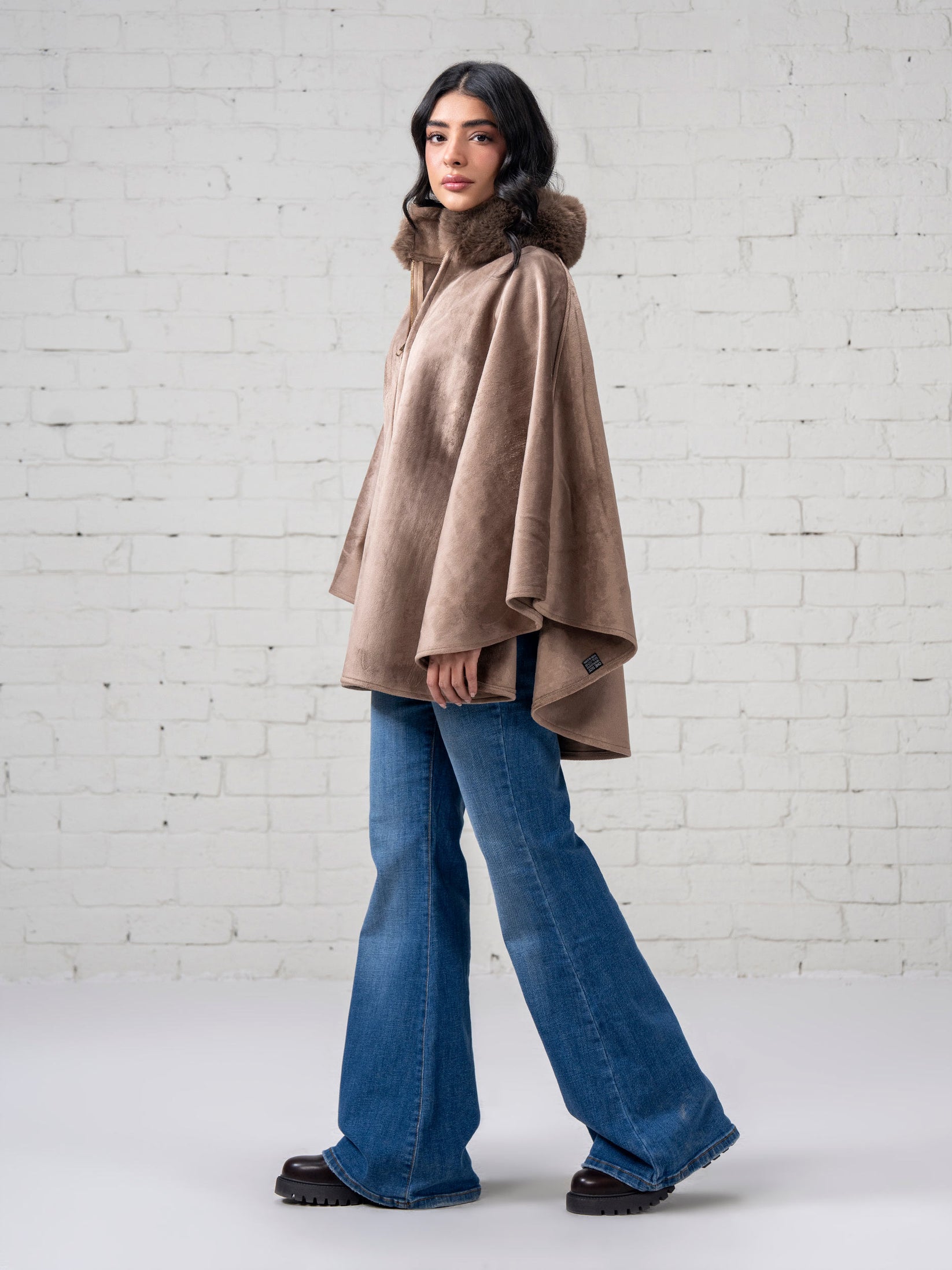 Suede Cape – Limelightpk