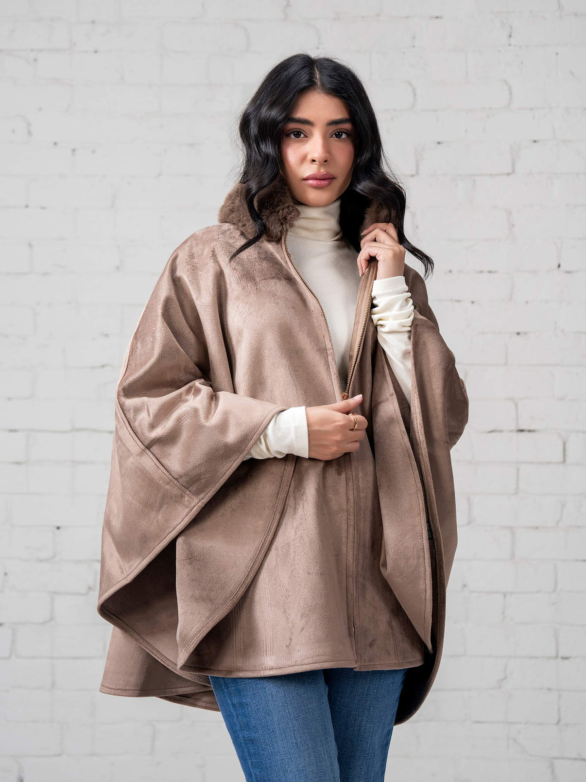 Suede Cape – Limelightpk