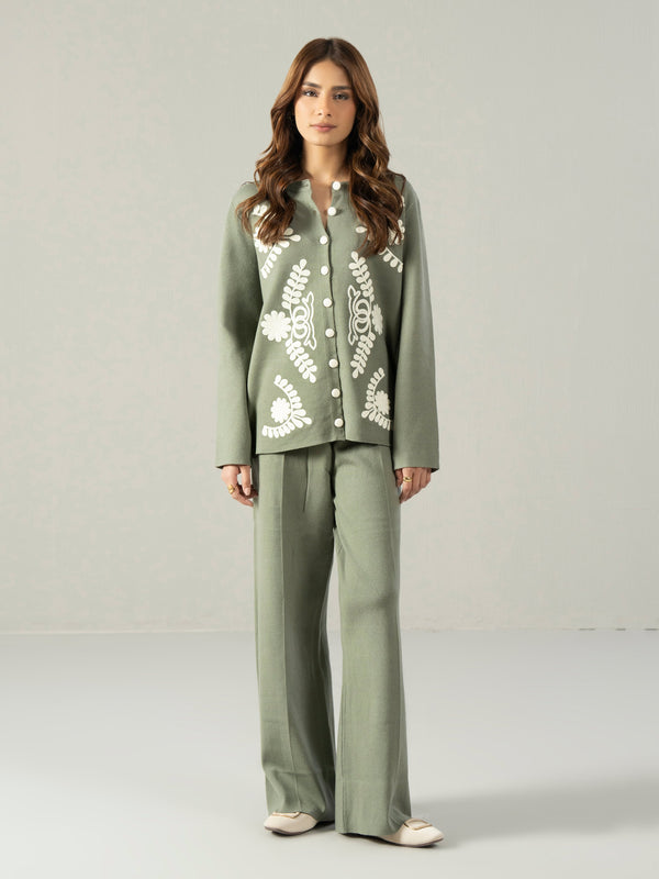Knitted Co-ord Set- Embroidered – Limelightpk
