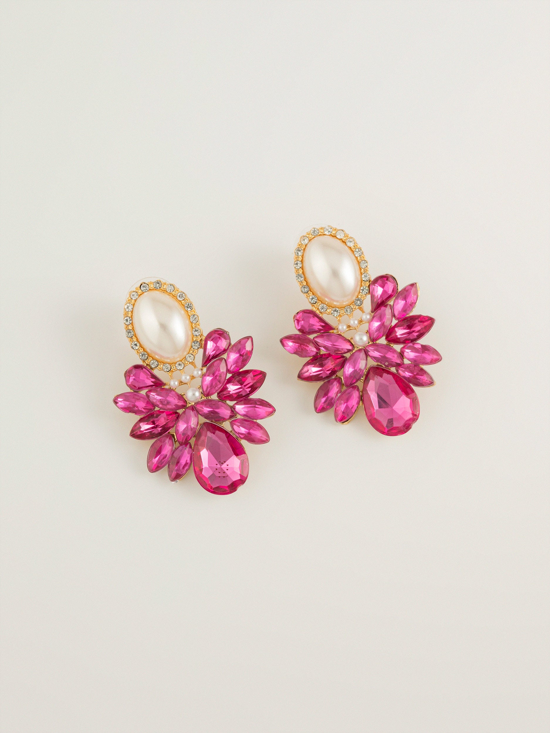 Pearl Crystal Earrings – Limelightpk