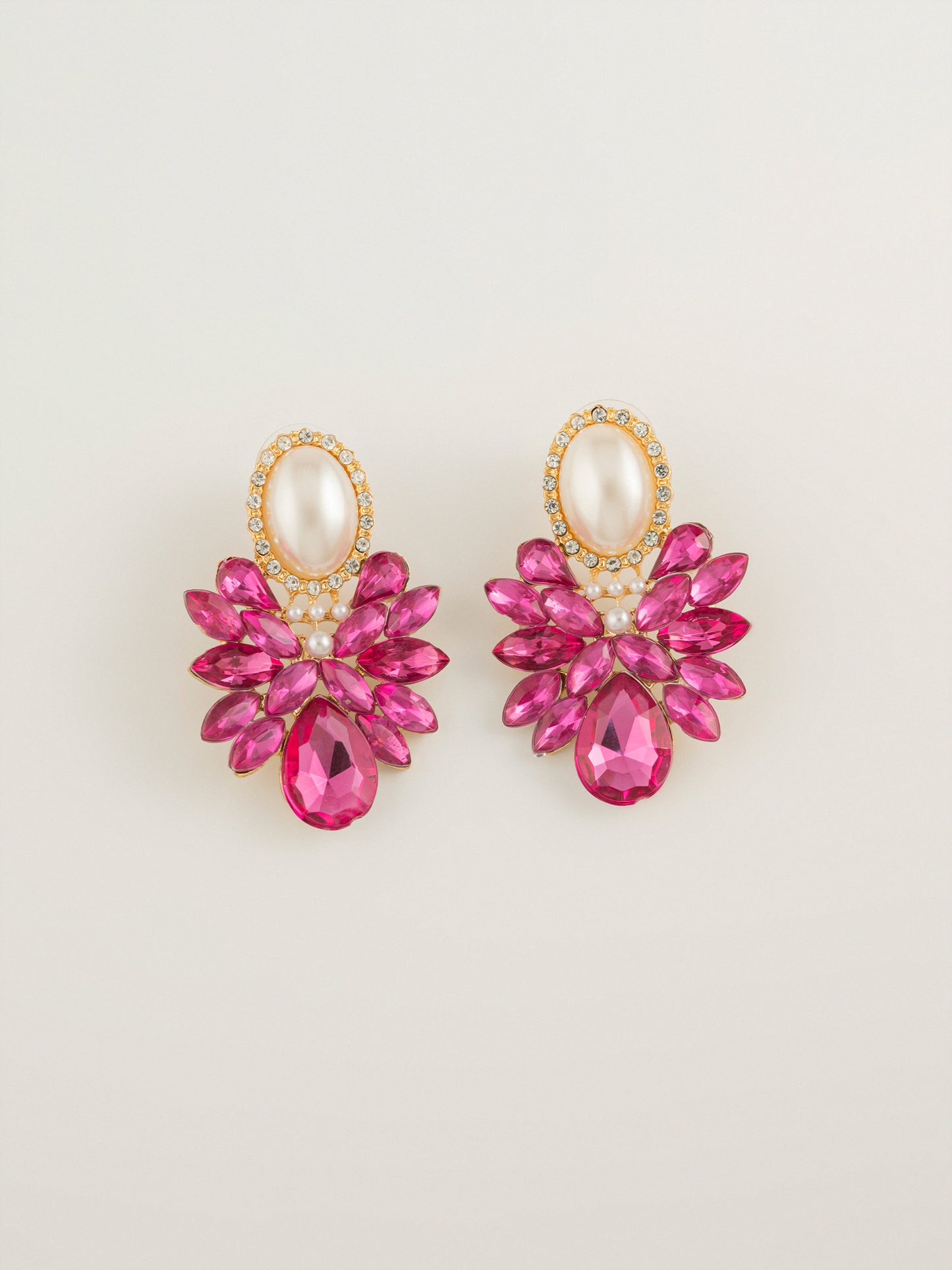 Pearl Crystal Earrings – Limelightpk