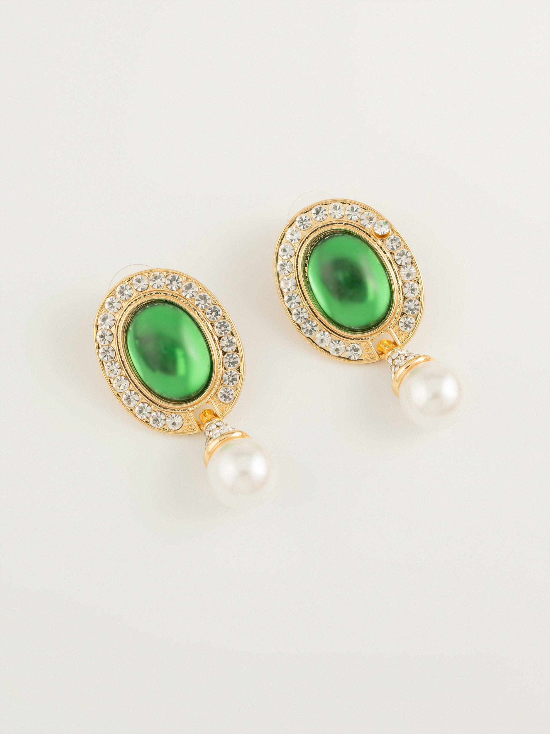 Oval Stone Earrings – Limelightpk