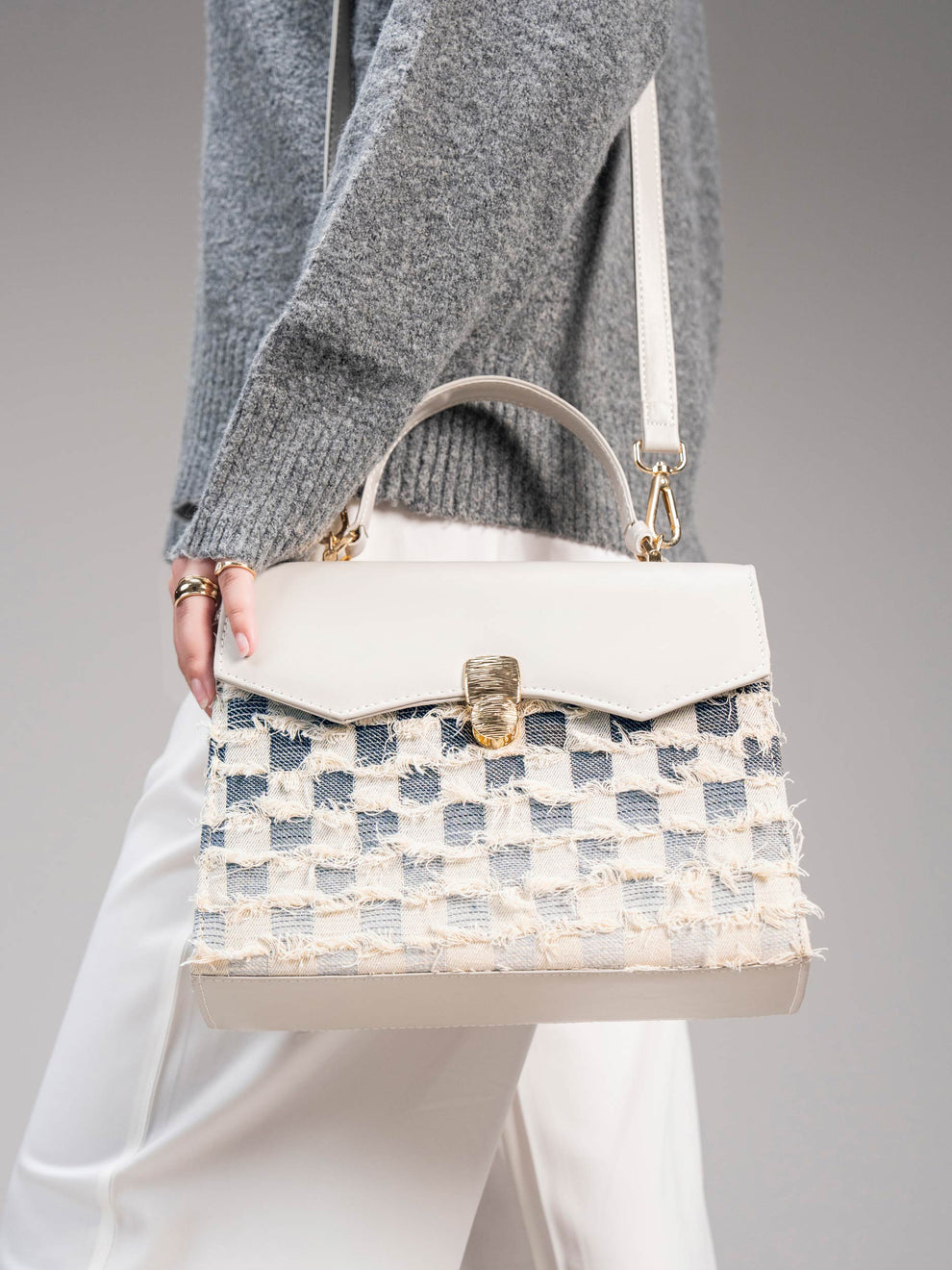 checkered Handbag – Limelightpk