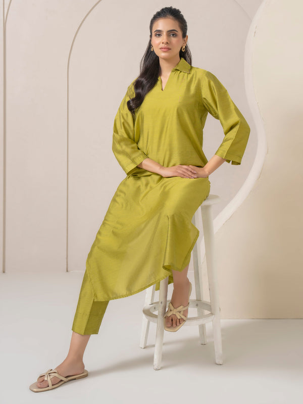 2 Piece Silk Suit-Dyed (Pret) – Limelightpk