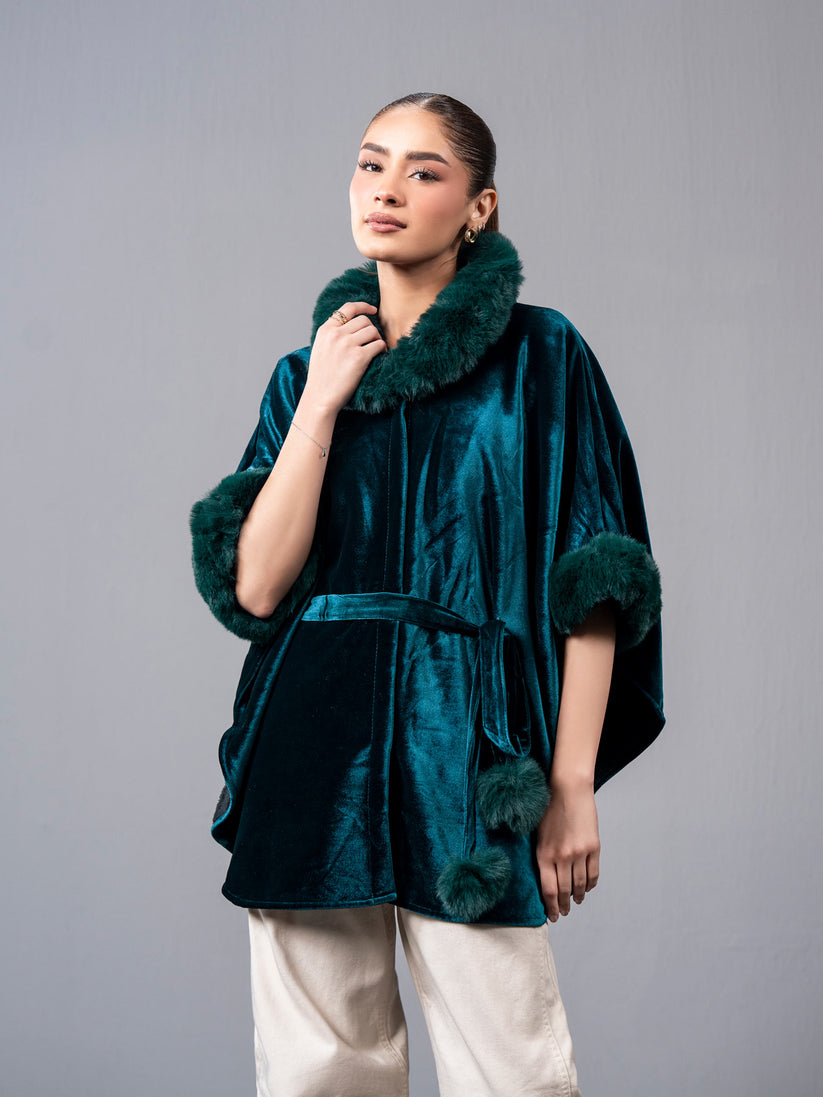 Velvet Fur Cape – Limelightpk