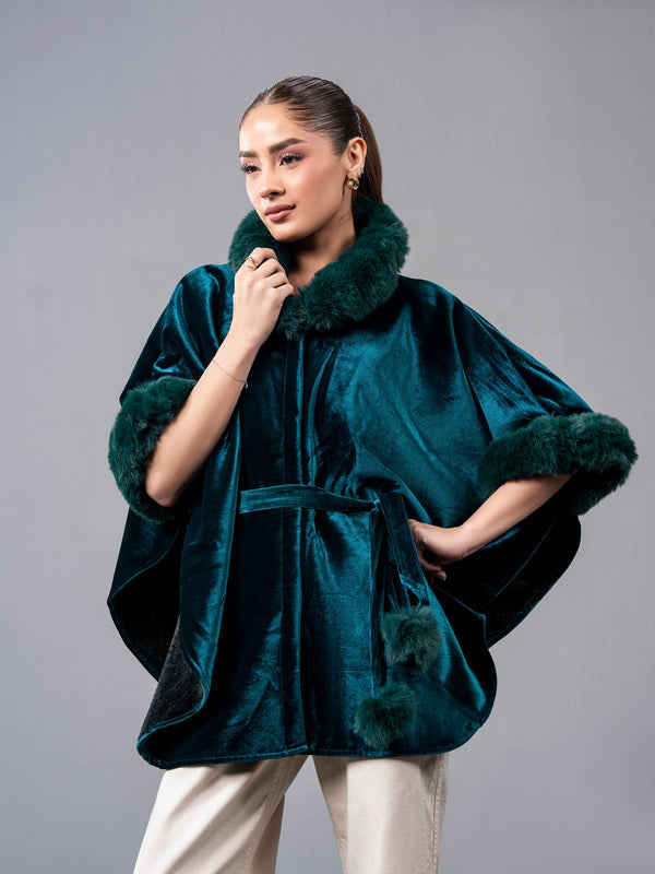 Velvet Fur Cape – Limelightpk