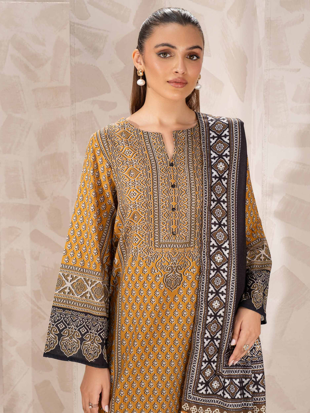 3 Piece Khaddar Suit-Printed (Unstitched) – Limelightpk