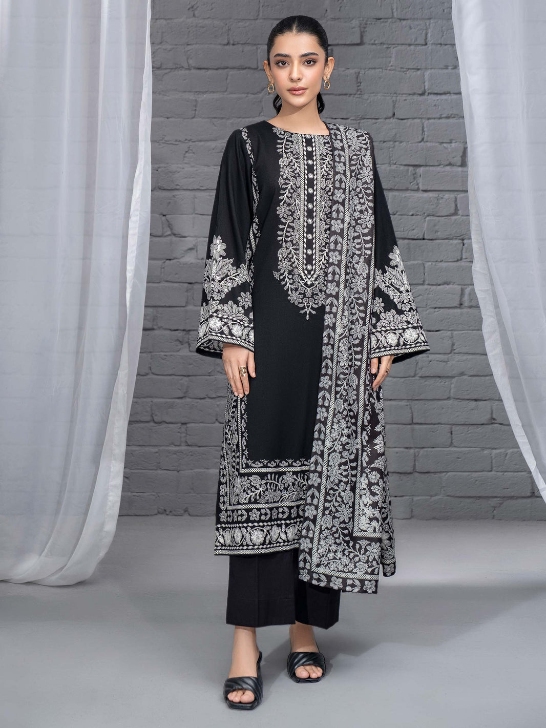 Daily Wear Unstitched Printed Shirt Dupatta | 2 piece dresses – Limelightpk