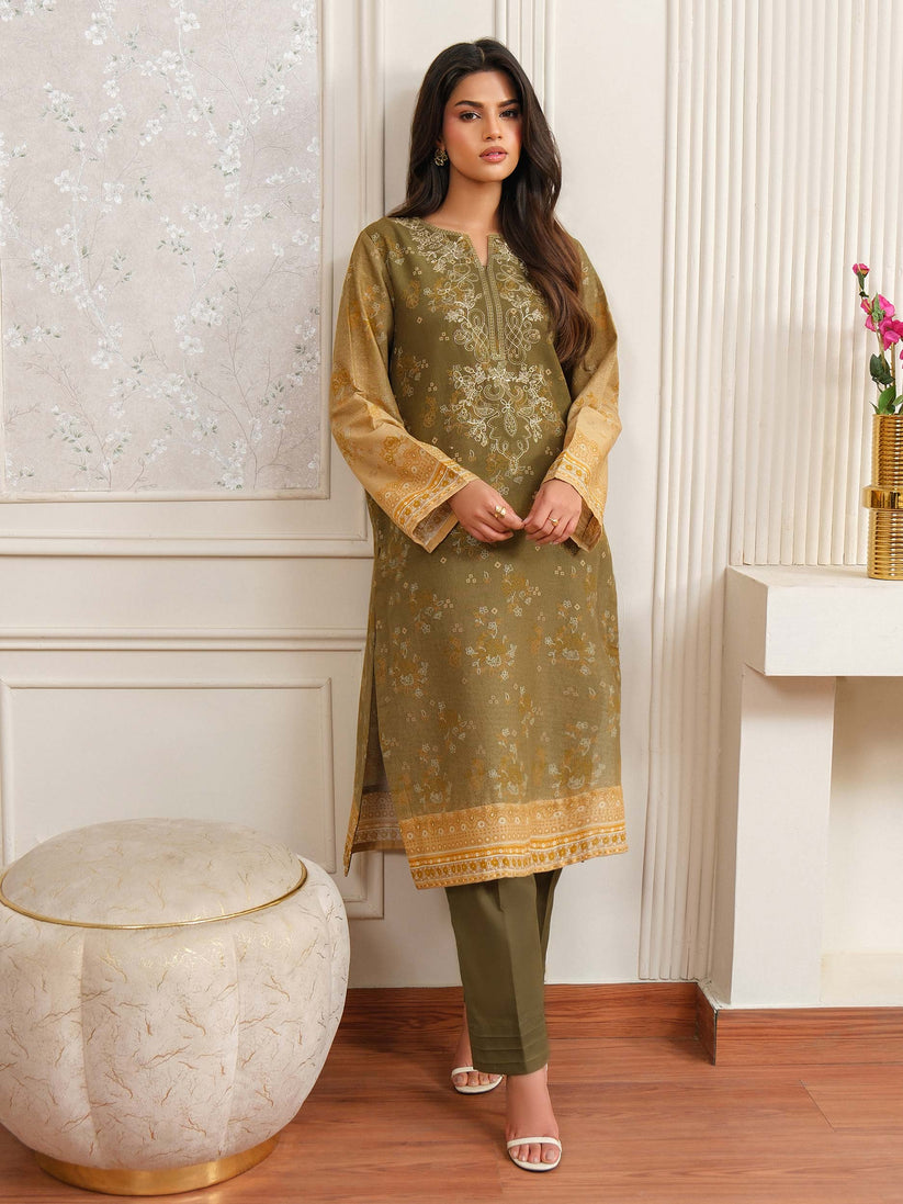 2 Piece Khaddar Suit-Embroidered (Unstitched) – Limelightpk