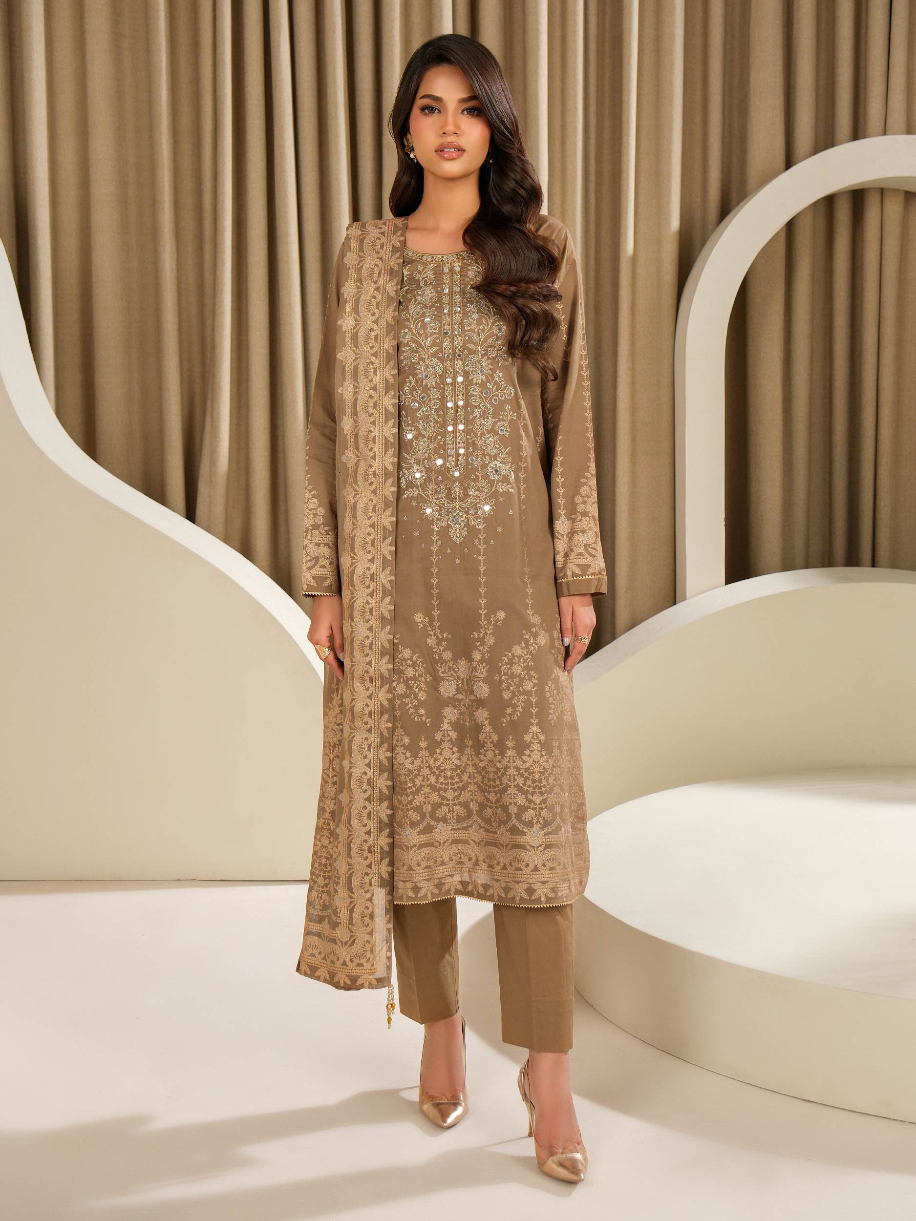 Glam Dresses | Women's Unstitched Embroidered Glam Dresses – Limelightpk