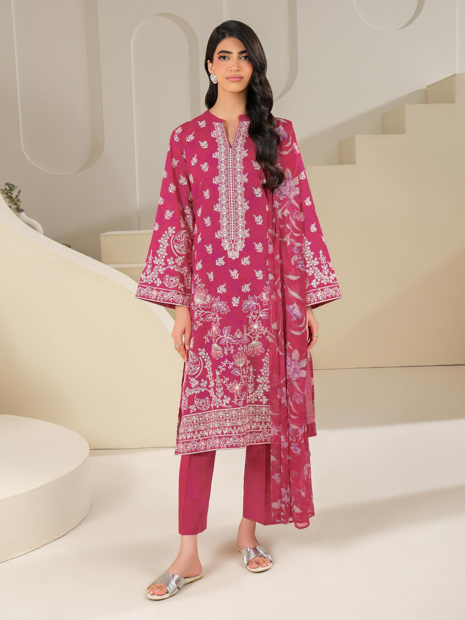 Glam Printed Unstitched 3 Piece Suit | Women's Formal Dresses – Limelightpk
