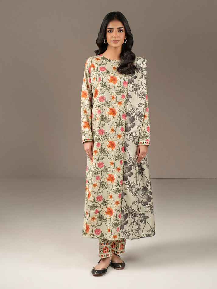 3 Piece Khaddar Suit-Printed (Unstitched) – Limelightpk