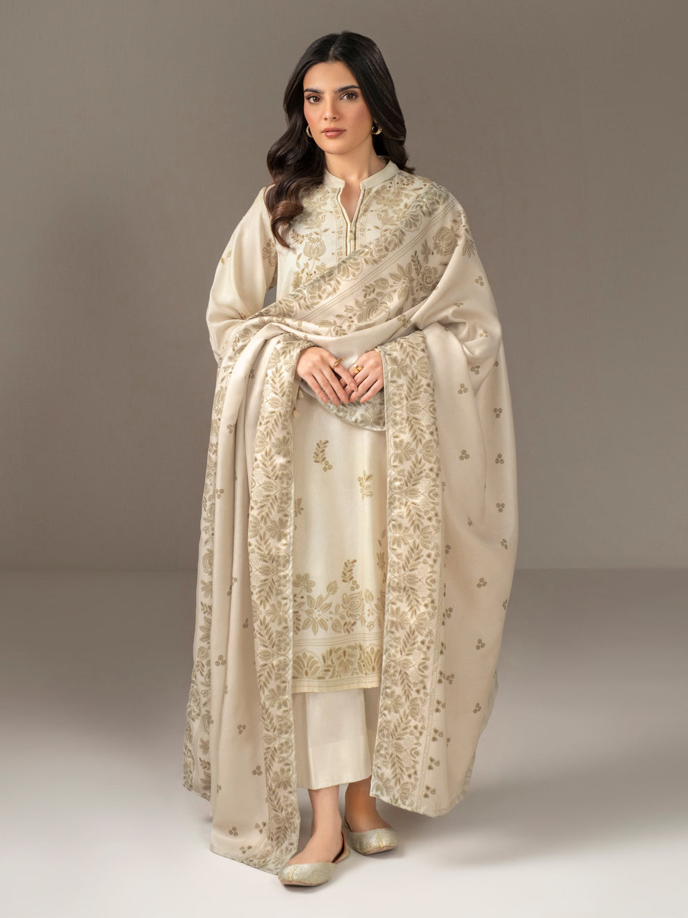 3 Piece Khaddar Suit-Printed (Unstitched) – Limelightpk