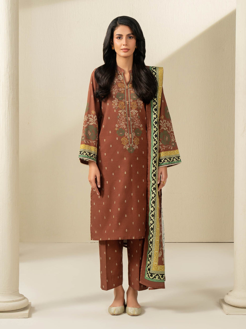 3 Piece Khaddar Suit-Printed (Unstitched) – Limelightpk