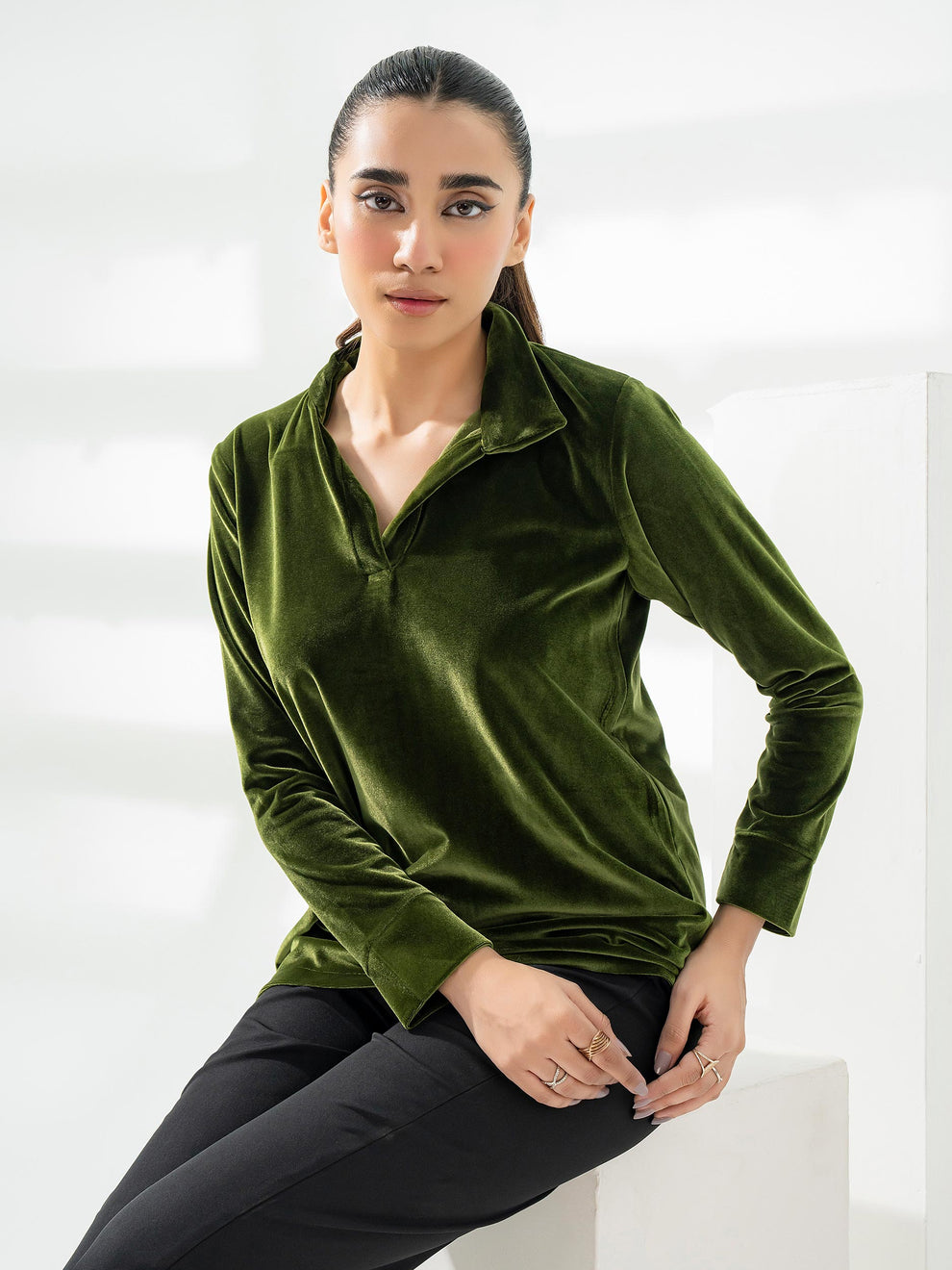 Velour Top – Limelightpk