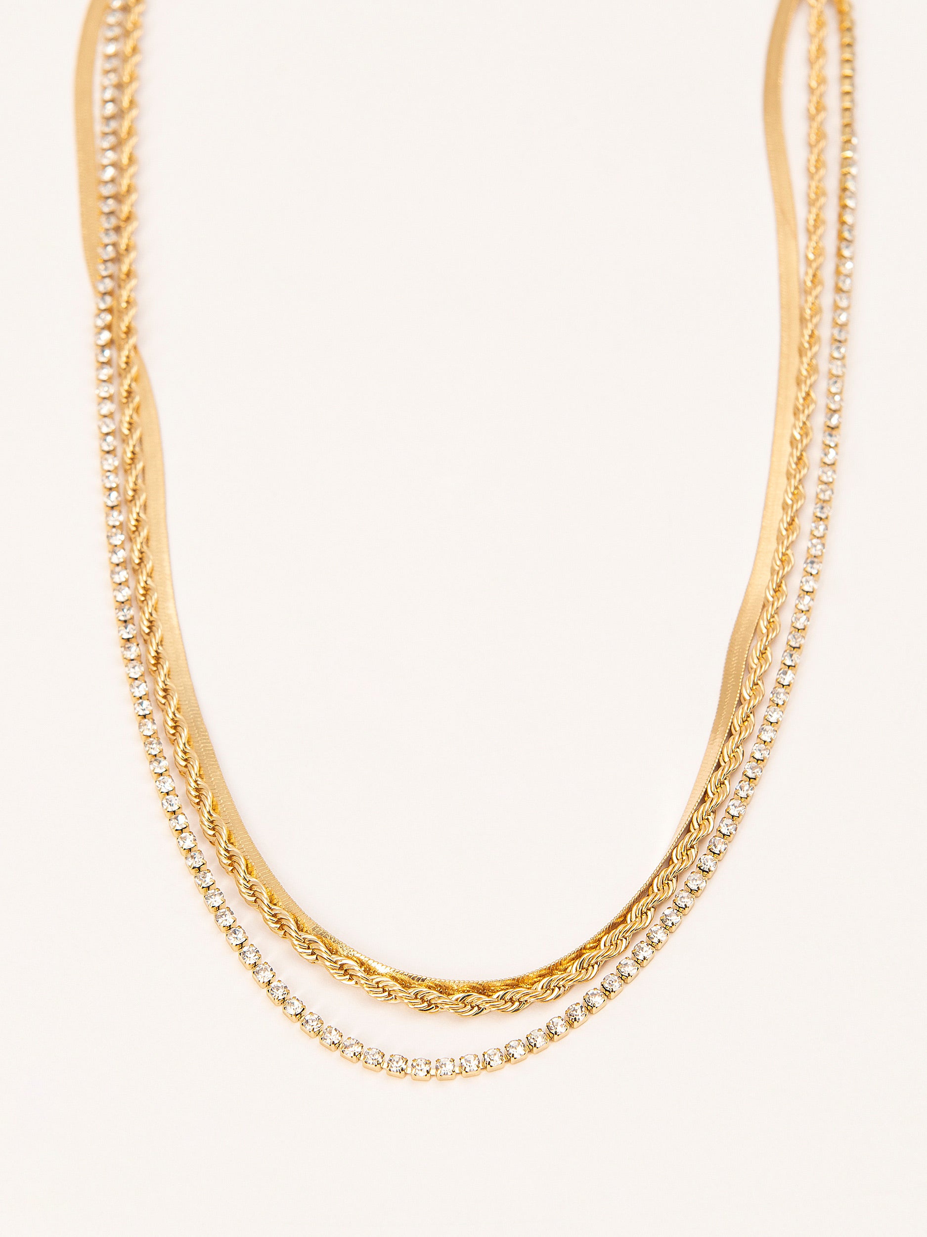Gleaming Layered Necklace – Limelightpk