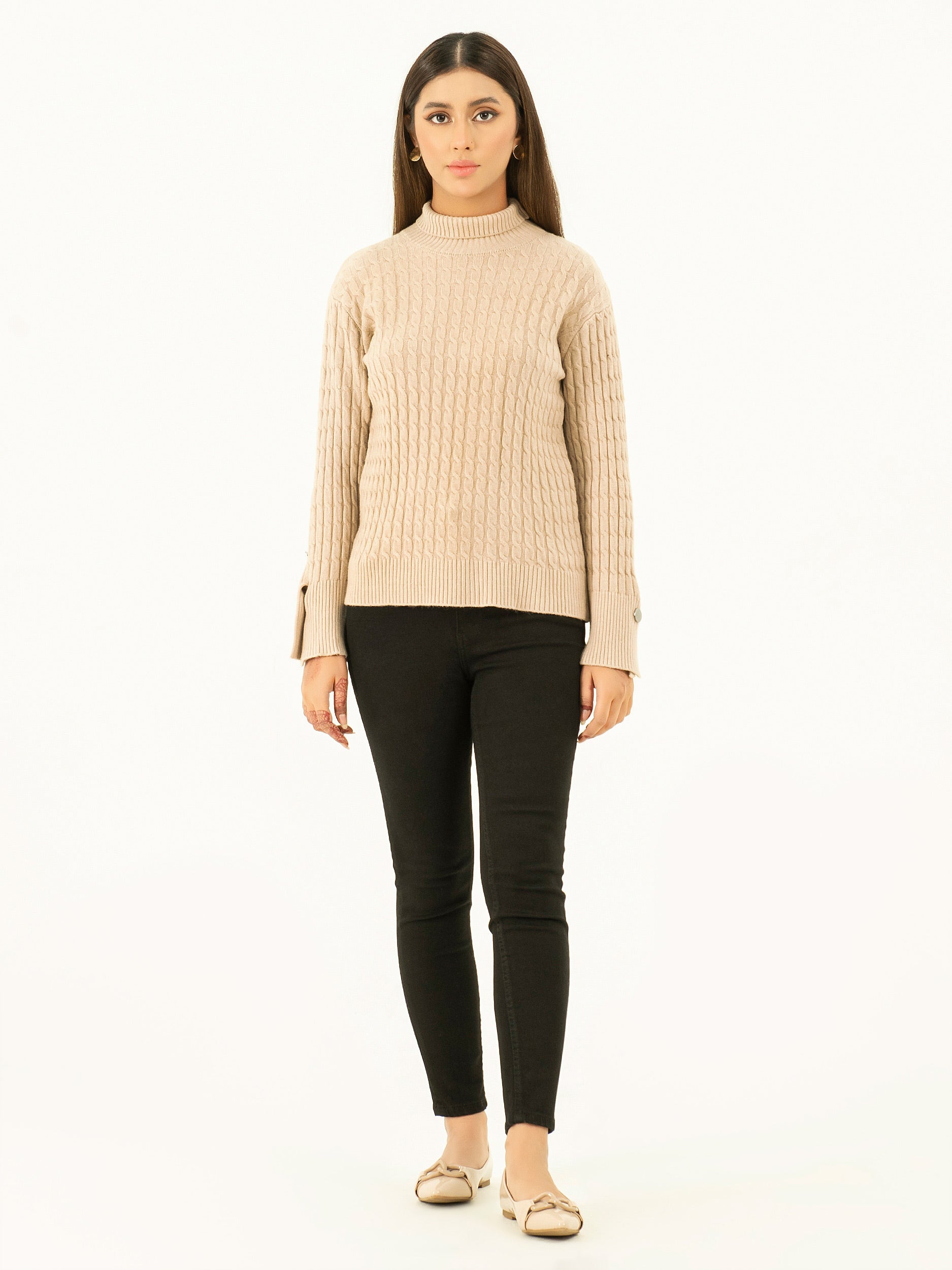 Classic High Neck Sweater – Limelightpk