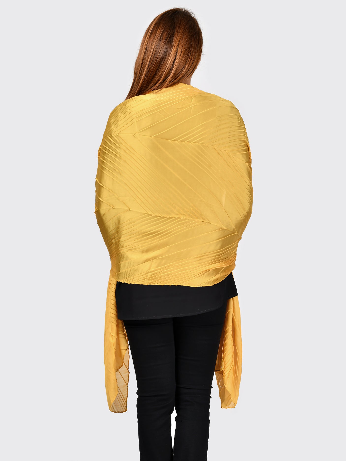 Silk Pleated Scarf – Limelightpk