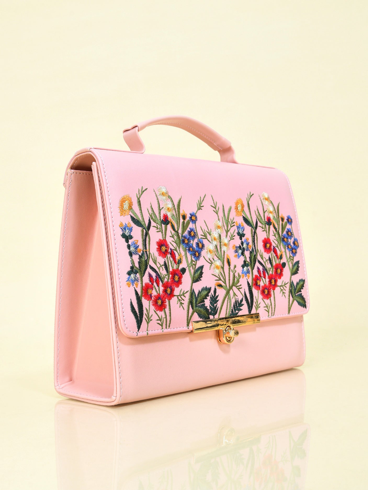 Floral Embroidery Handbag – Limelightpk